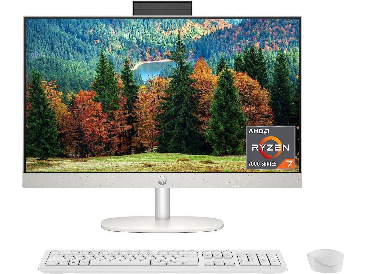 HP 23.8 inch All-in-One Desktop PC, FHD Display, AMD Ryzen 7 7730U, 16 ...