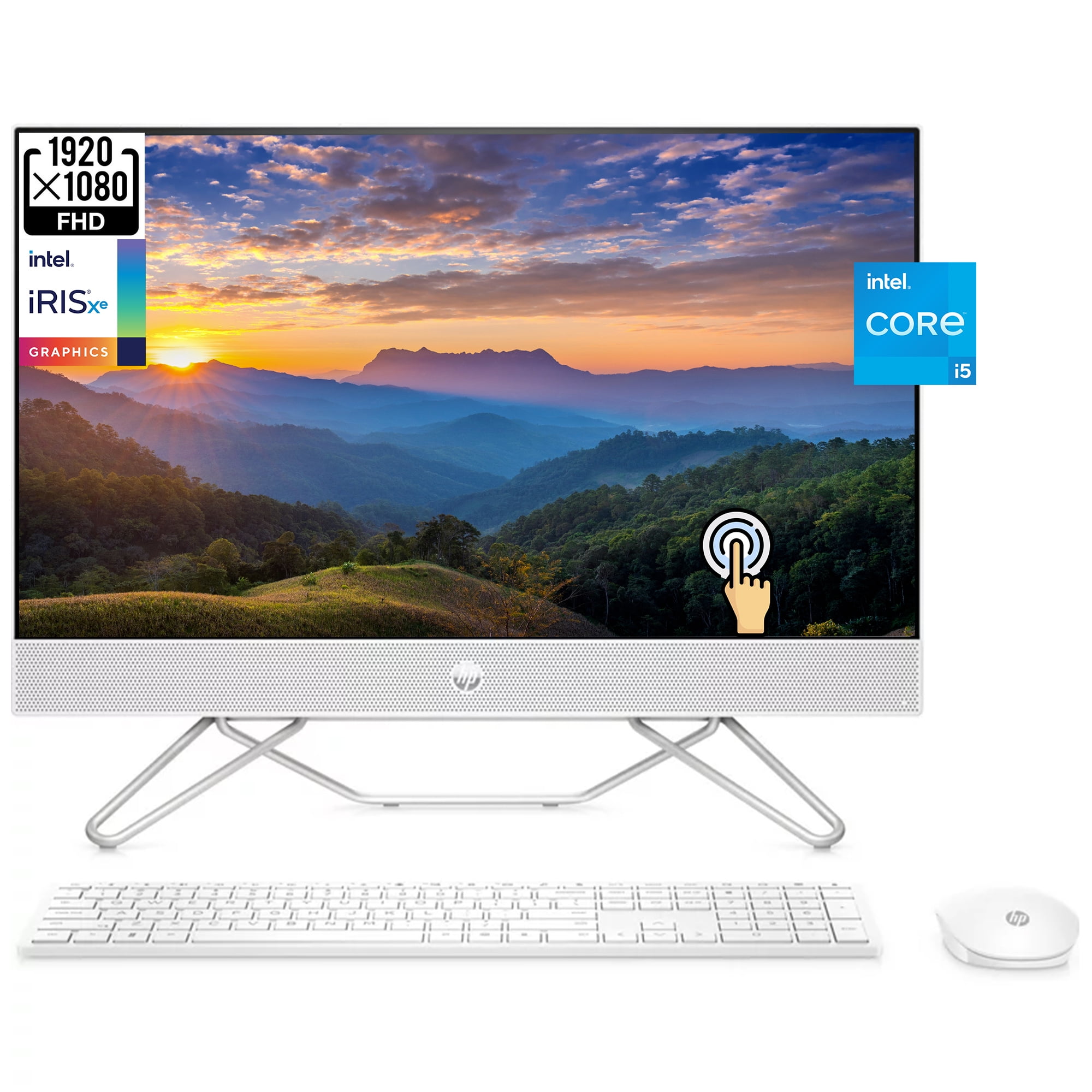 HP 24 23.8" Touchscreen FHD All-in-One Business Desktop Computer PC ...