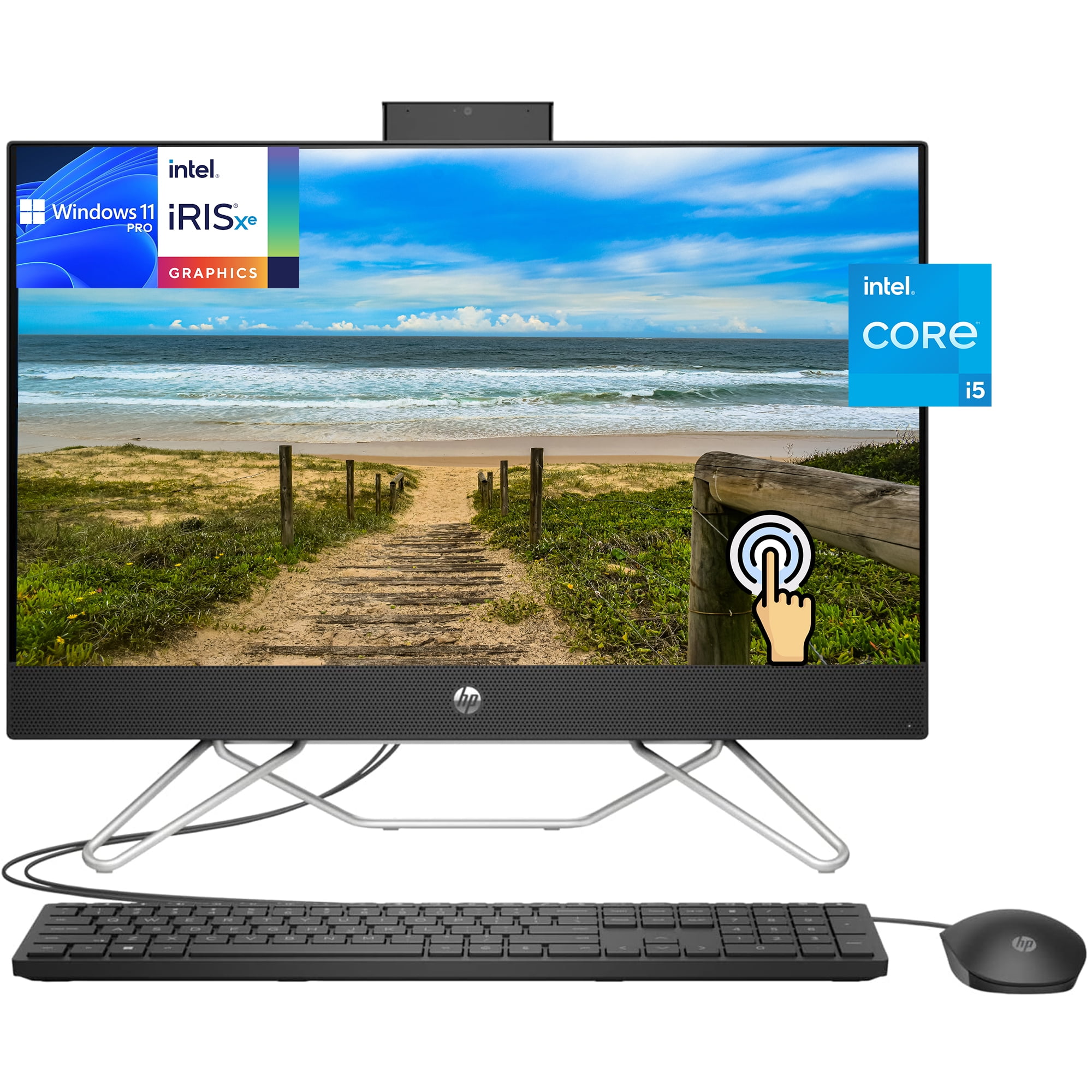 HP 24 23.8" Touchscreen FHD All-in-One [Windows 11 Pro] Business ...