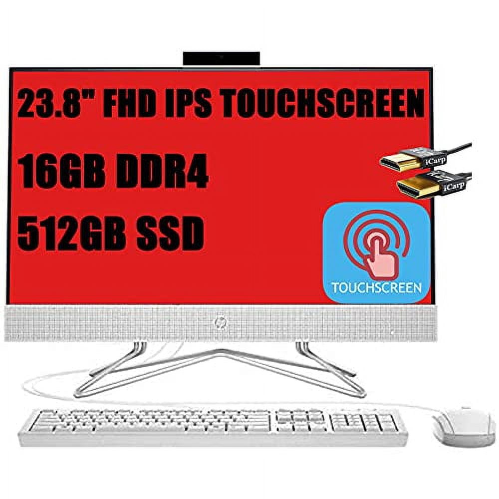 HP 24 All-in-One Desktop 23.8" FHD IPS Anti-Glare Three-Sided Micro ...