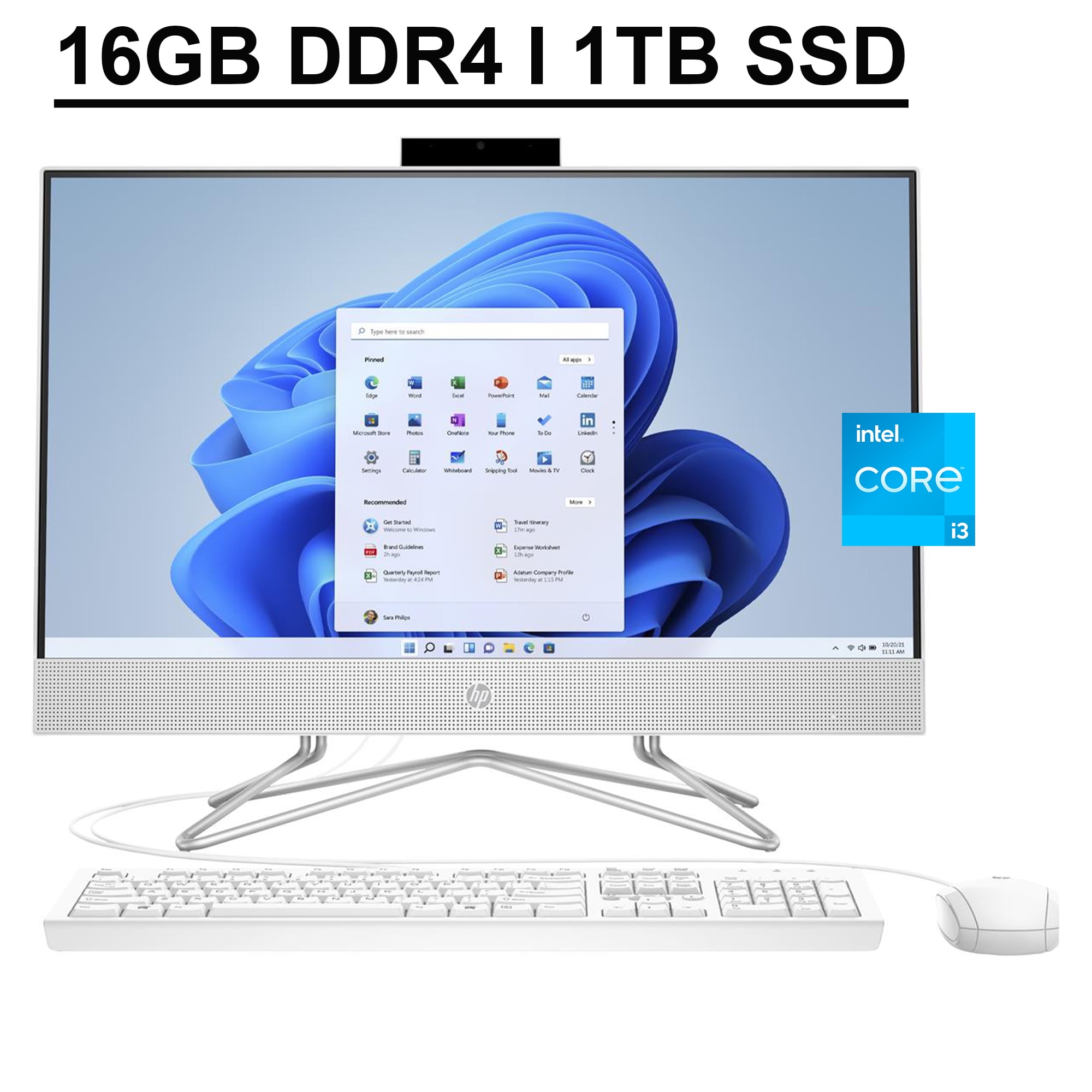 HP 24 All-in-One Desktop Computer 23.8" Diagonal FHD VA Anti-Glare ...