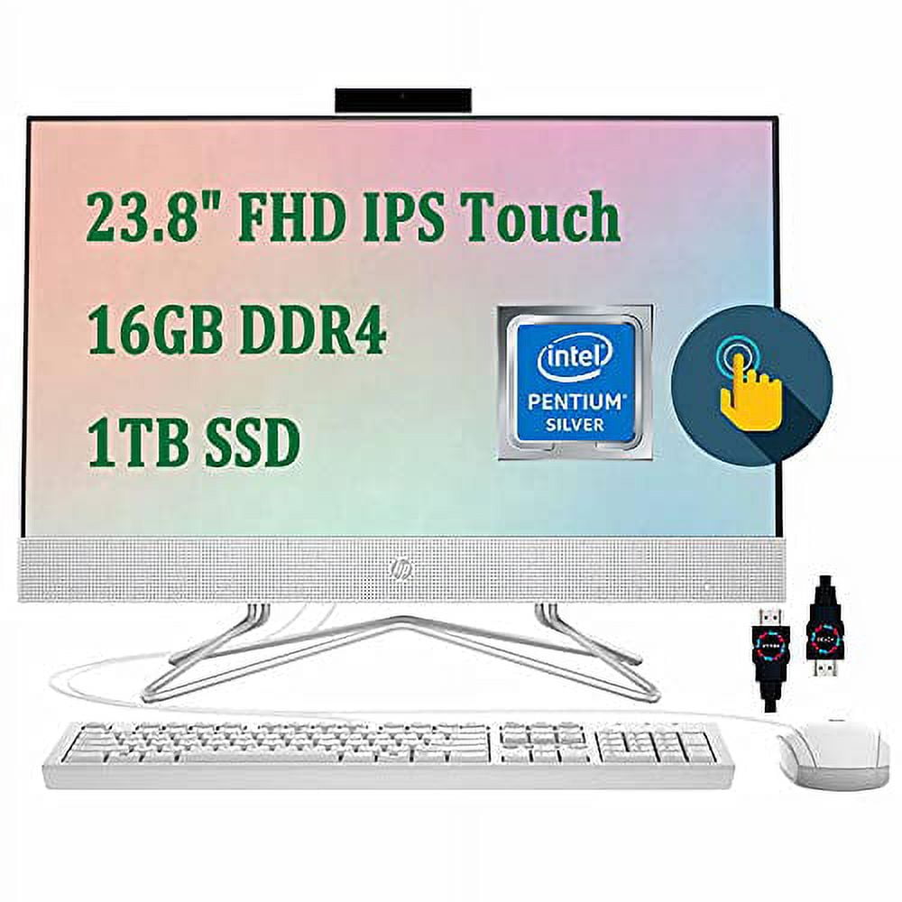HP 24 All-in-One Desktop Computer I 23.8" FHD IPS Touchscreen (72% NTSC ...