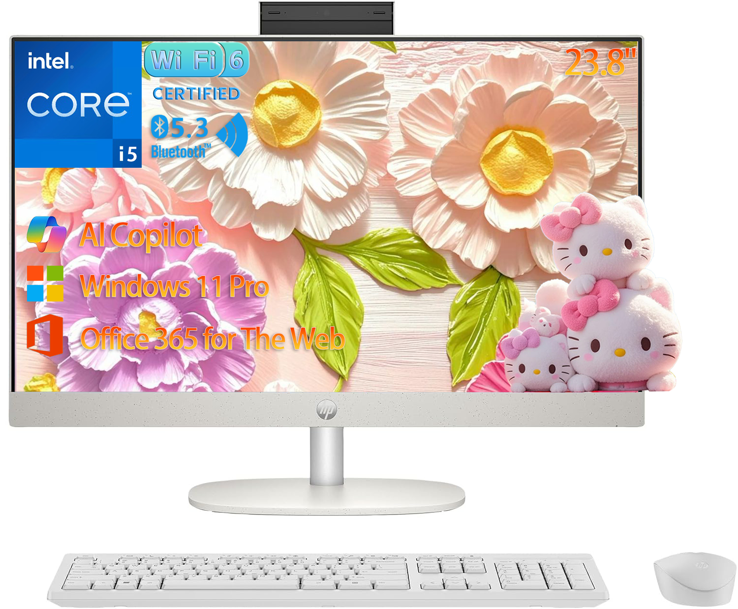 HP 24" FHD IPS All-in-One Desktop Computer, 13th Gen Intel Core i5 ...
