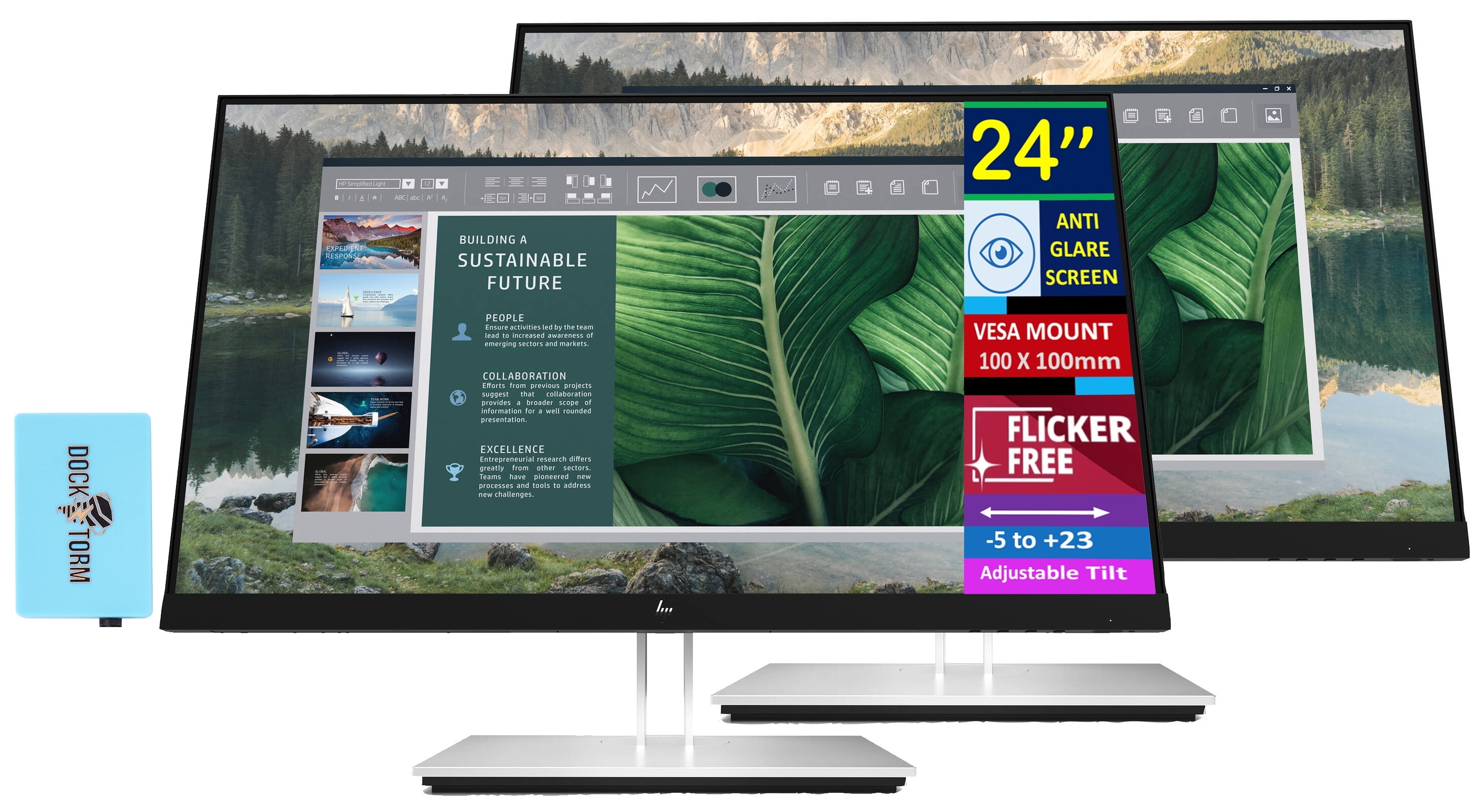 HP 24" FHD USB-C Monitor with 5ms Response Time, Anti-Glare, Flicker ...