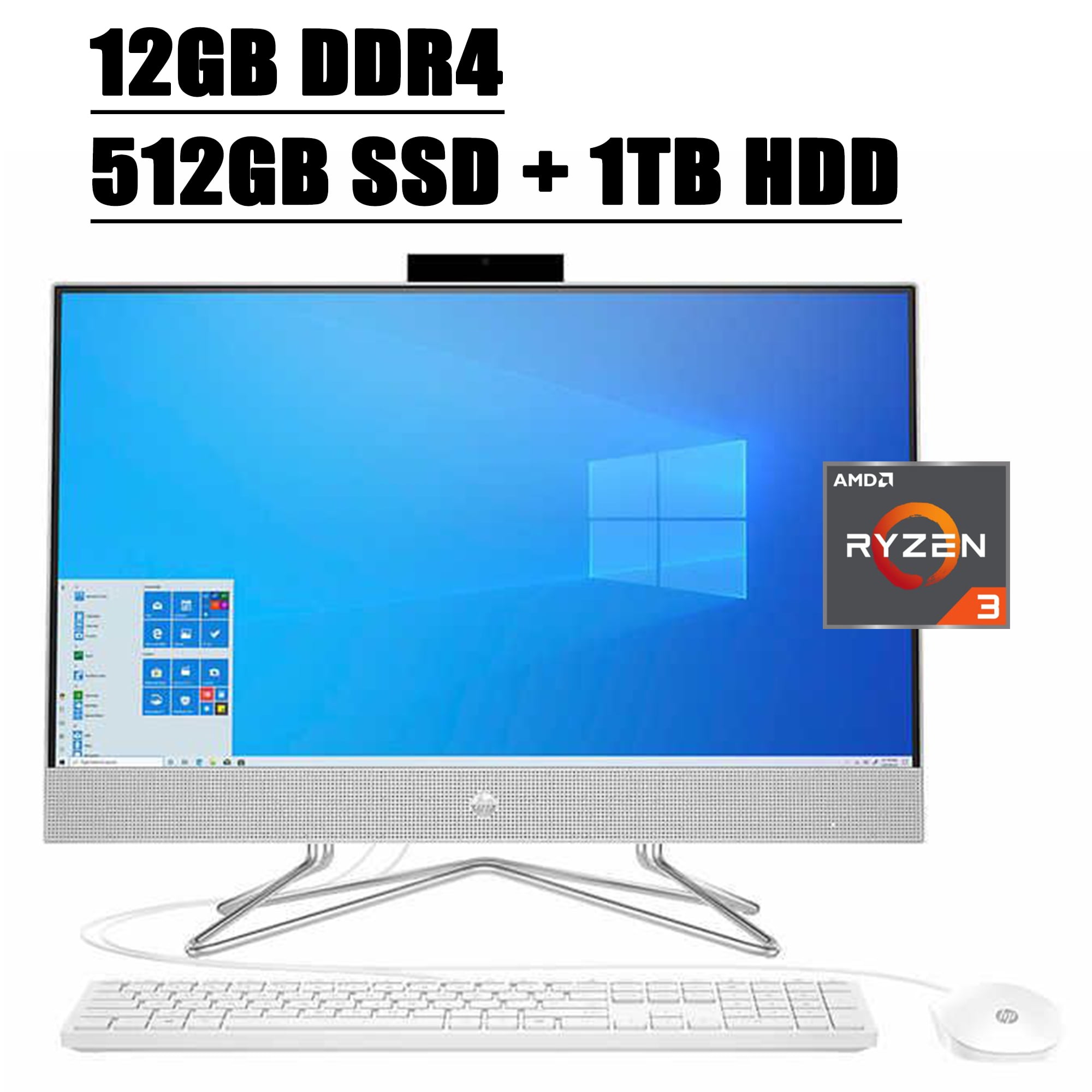 HP 24 Premium 2021 All in One Desktop Computer I 23.8" FHD IPS ...