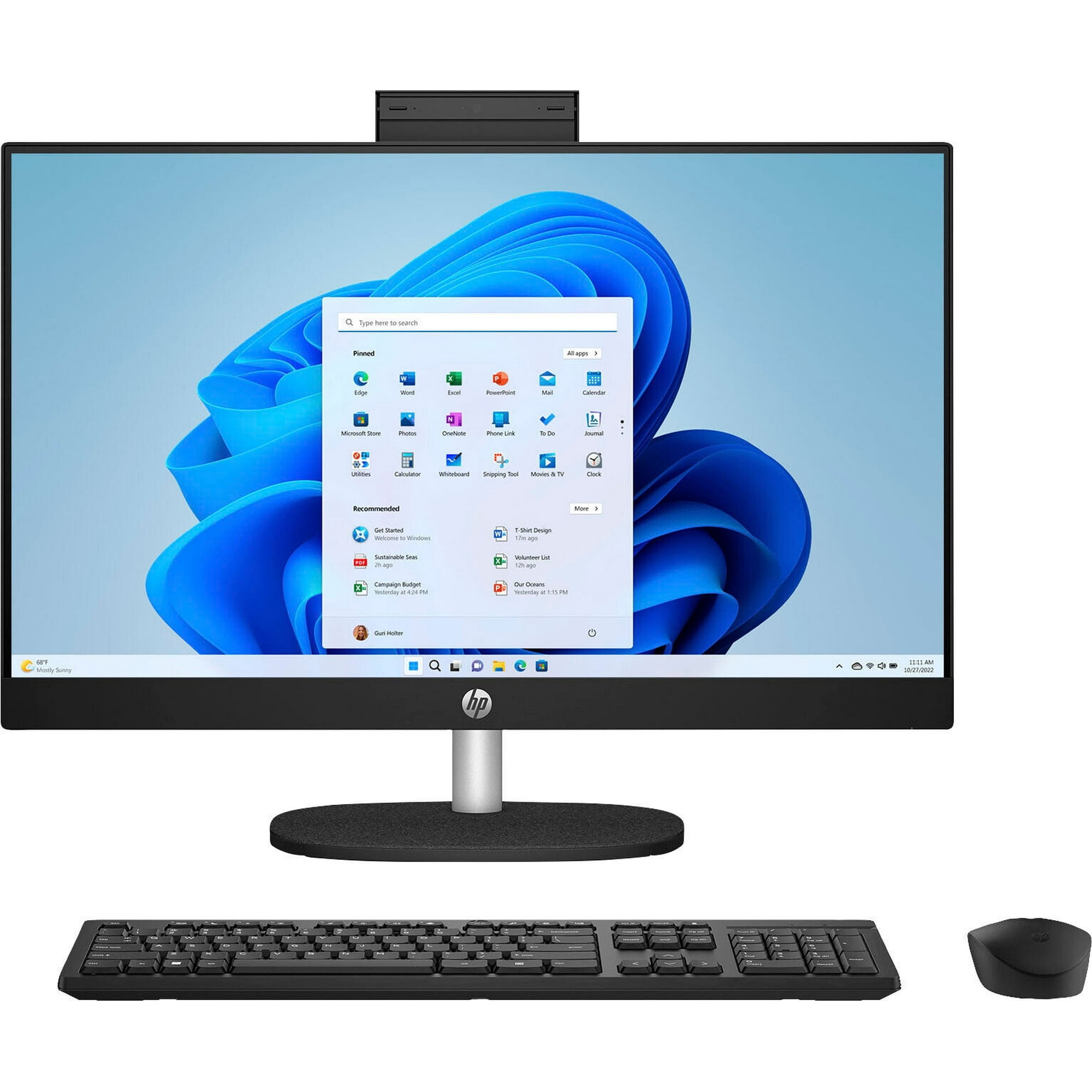 HP - 24" Touch-Screen All-in-One with Adjustable Height - AMD Ryzen 5 ...