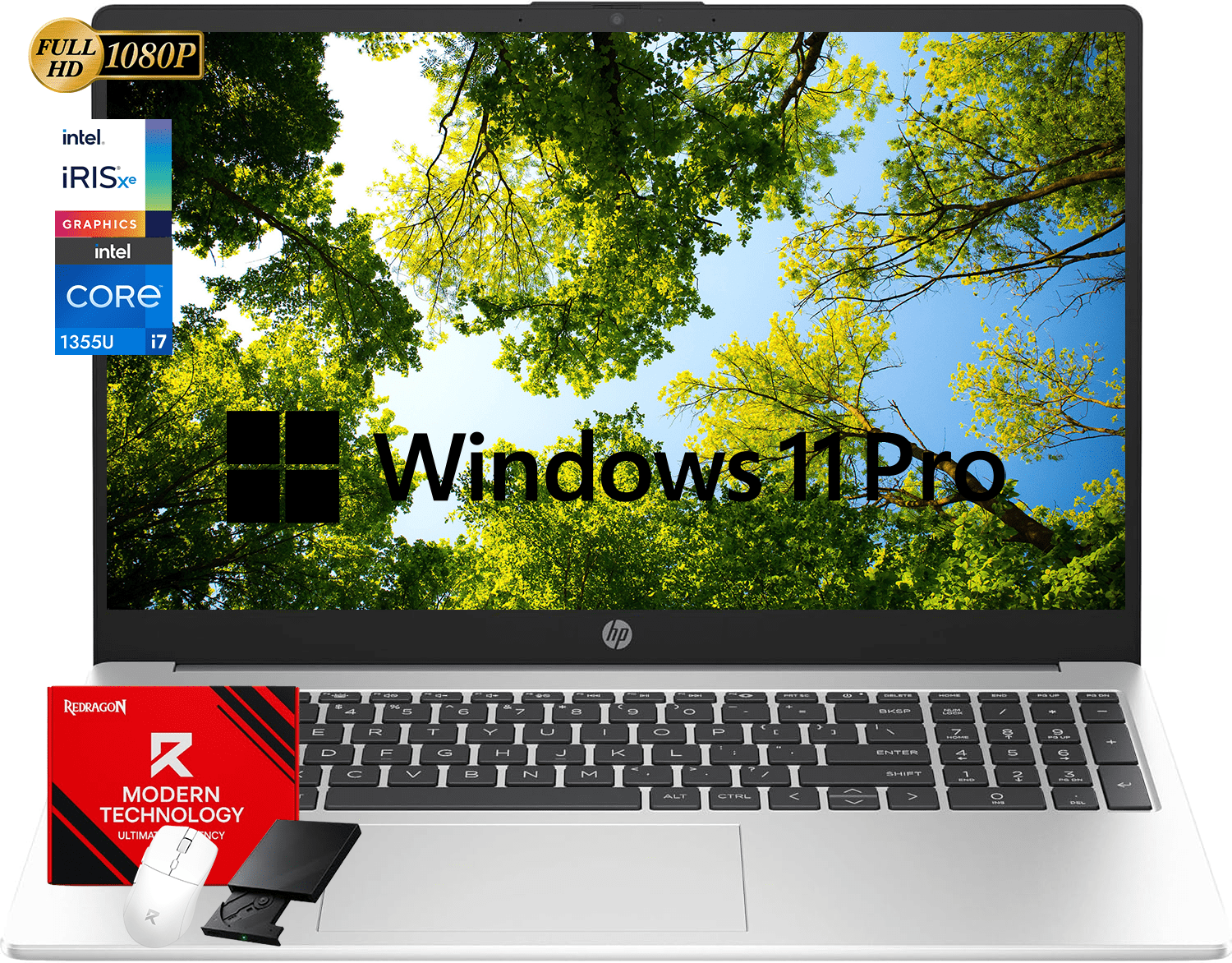 HP 250 G10 Business Laptop, 15.6" FHD Display, Intel Core i7-1355U ...