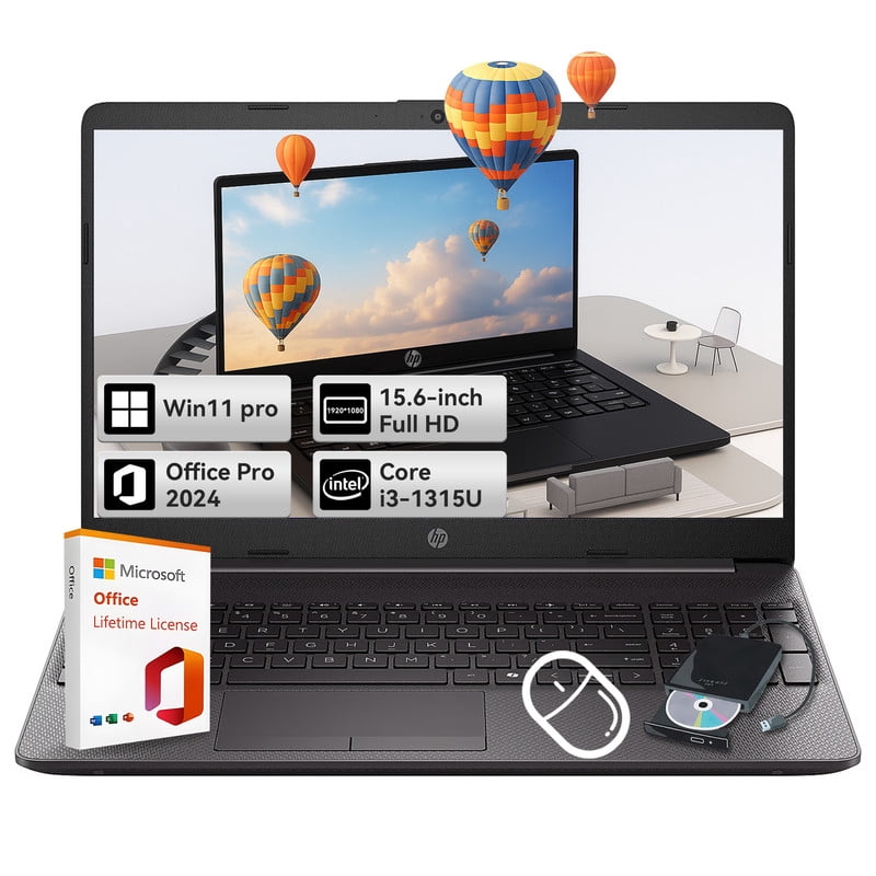HP 250 G9 15.6" Business Laptop, Intel Core i3-1315U (Up to 4.5GHz ...