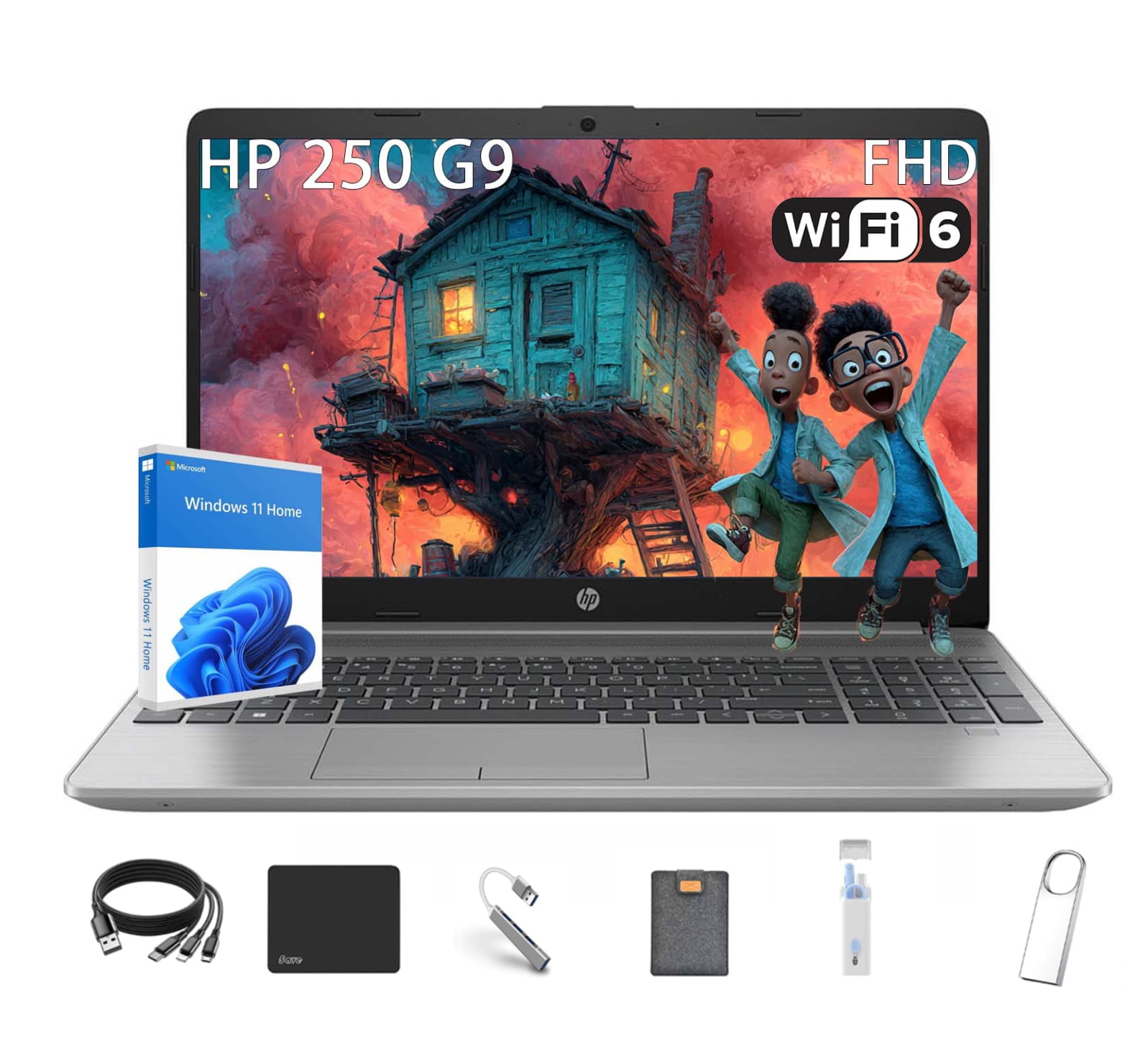 HP 250 G9 Business Laptop, 15.6” FHD Display, Intel Dual Core, up to 2. ...