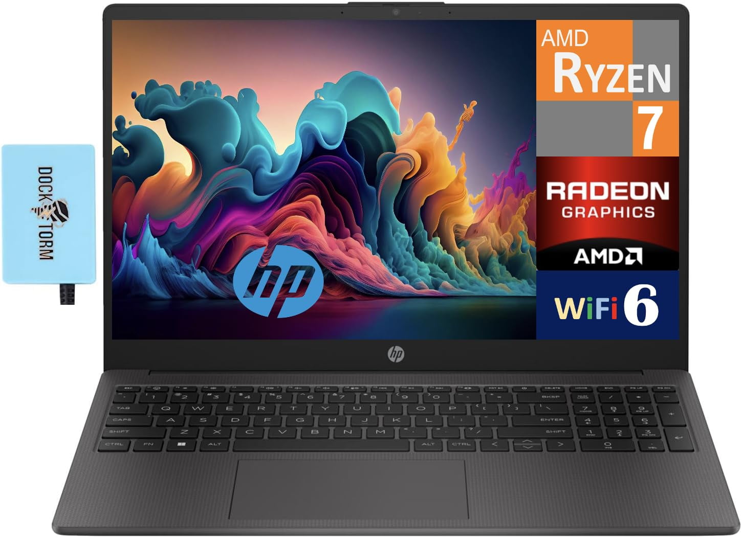 HP 255 G10 Business Laptop 15.6" FHD Display (AMD Ryzen 7 7730U, 32GB DDR4, 512GB PCIe SSD, AMD ...