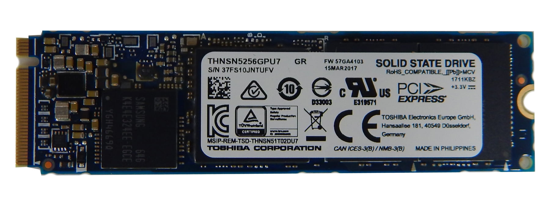 HP 256GB PCIe M.2 2280 SSD Drive 867896-001 837375-003 THNSN5256GPU7 ...