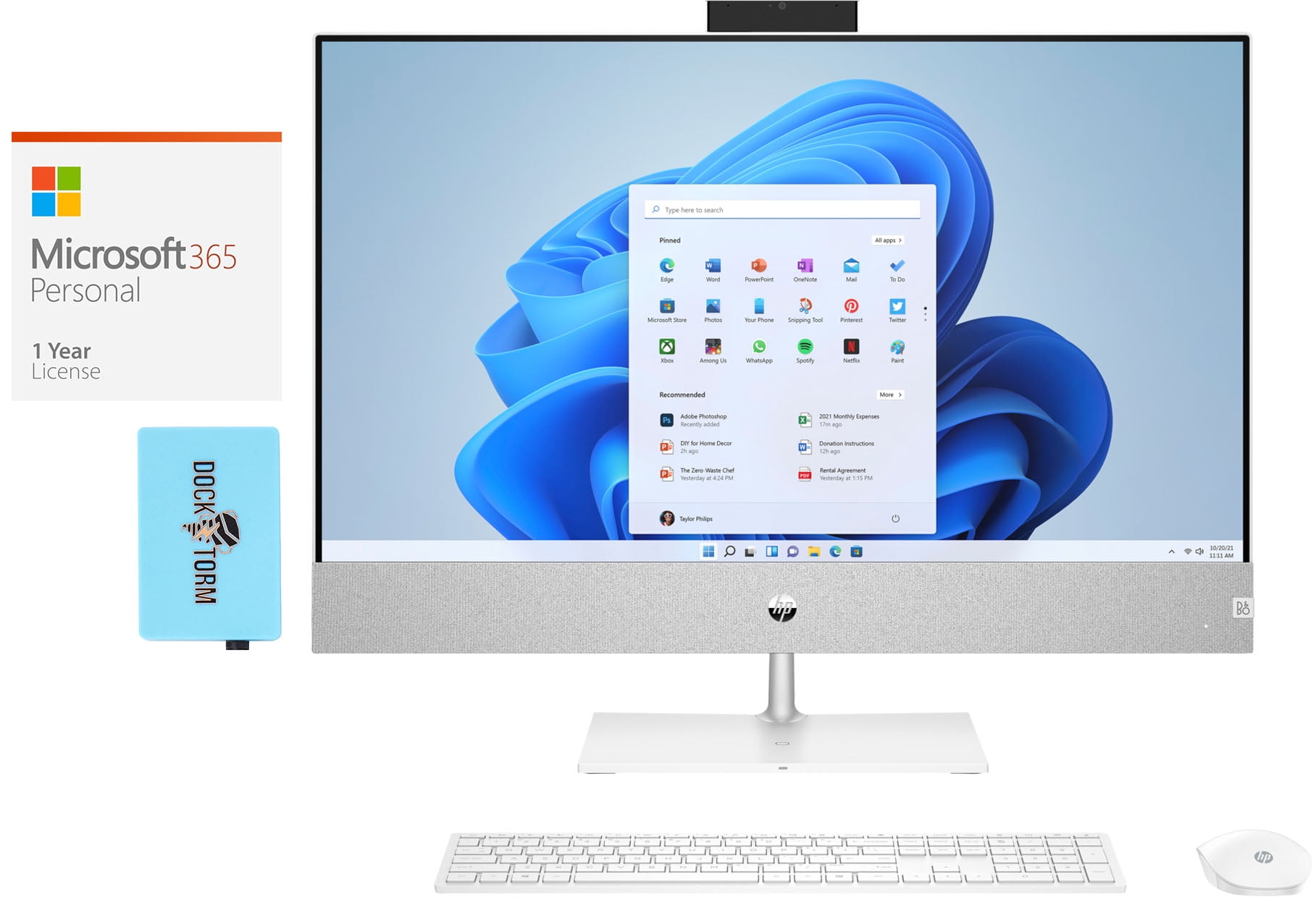 HP 27-cb0156m Home & Business All-in-One (AMD Ryzen 5 5500U 6-Core, 27 ...