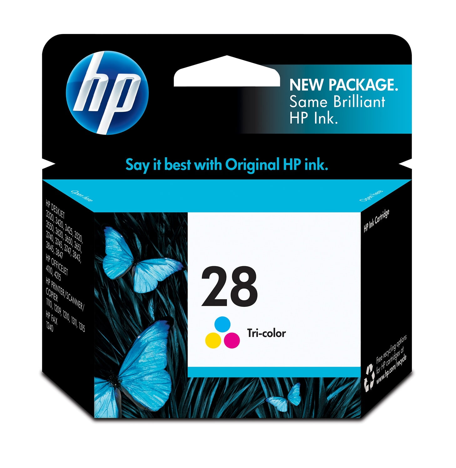 HP 28 Tri-color Ink Cartridge, ~240 pages, For Color Printer, C8728AN ...