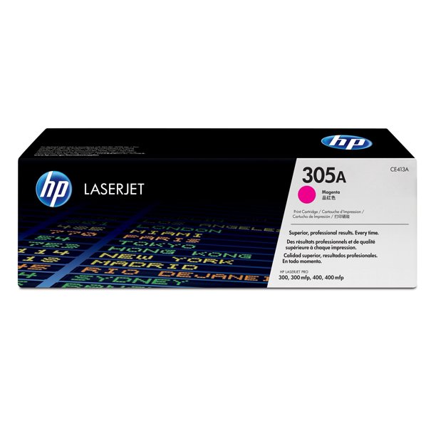 HP 305A Magenta Original LaserJet Toner Cartridge, ~2,600 pages, CE413A ...