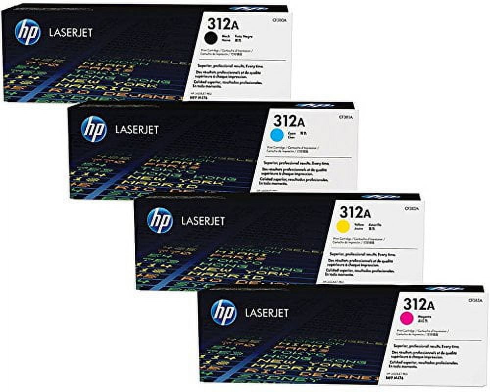 HP 312A CF380A, CF381A, CF382A, CF383A Toner Set - Walmart Business ...