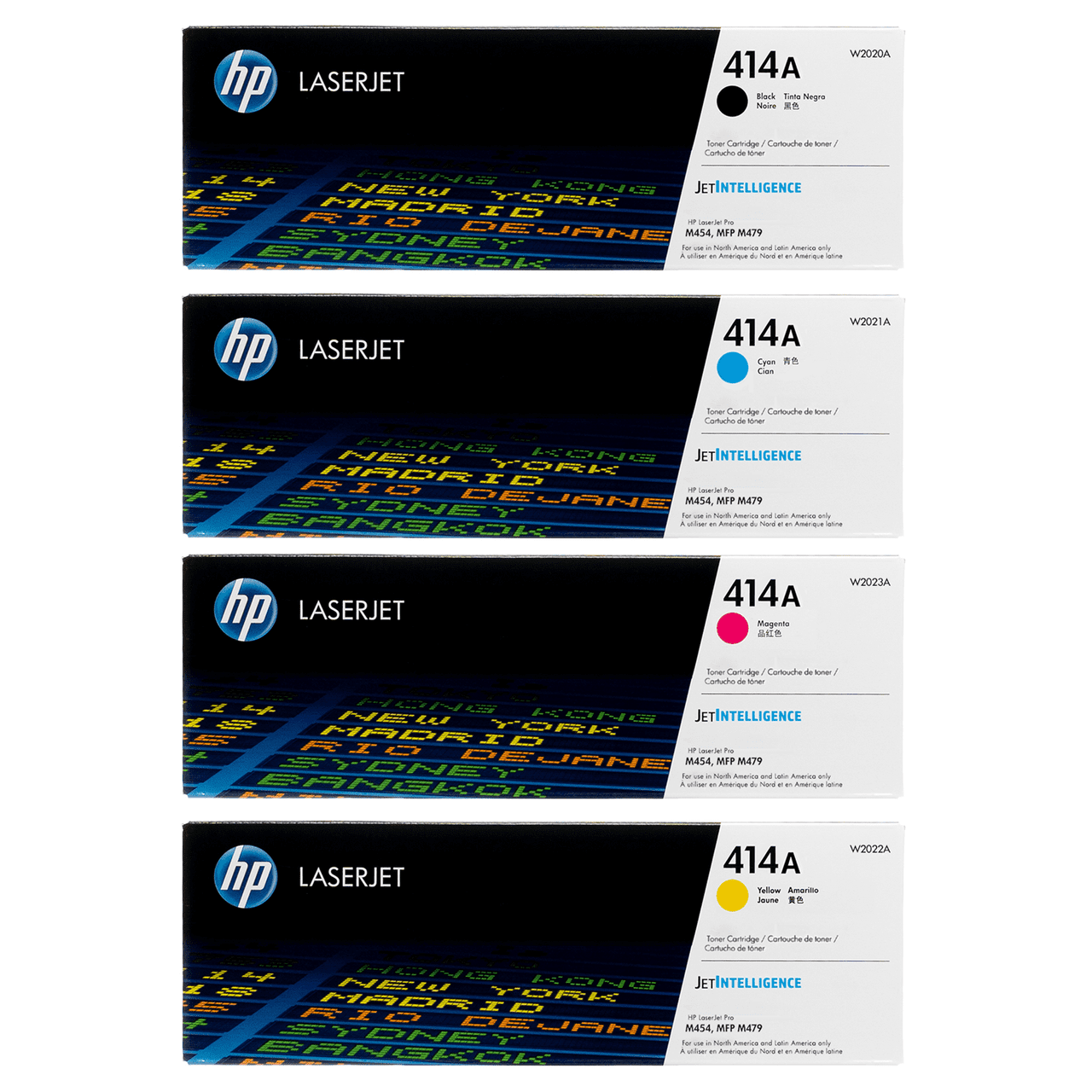 HP 414A Toner Cartridge Set, Black Cyan Magenta Yellow, Color Yield ...