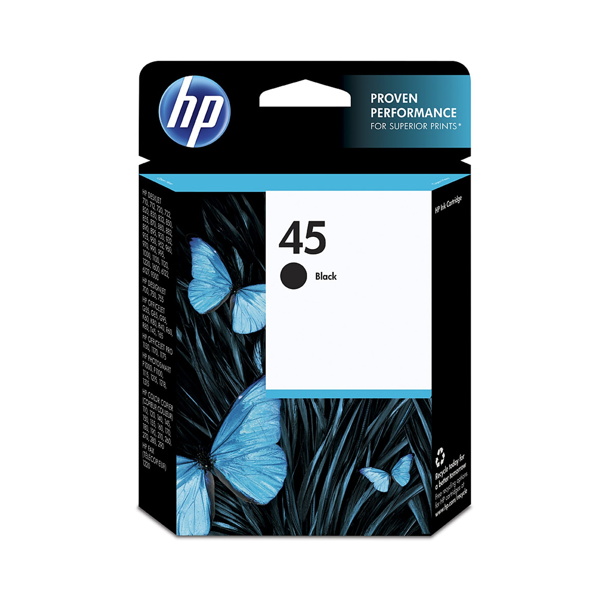 HP 45 Original Printer Ink Cartridge - Single Pack - Walmart.com