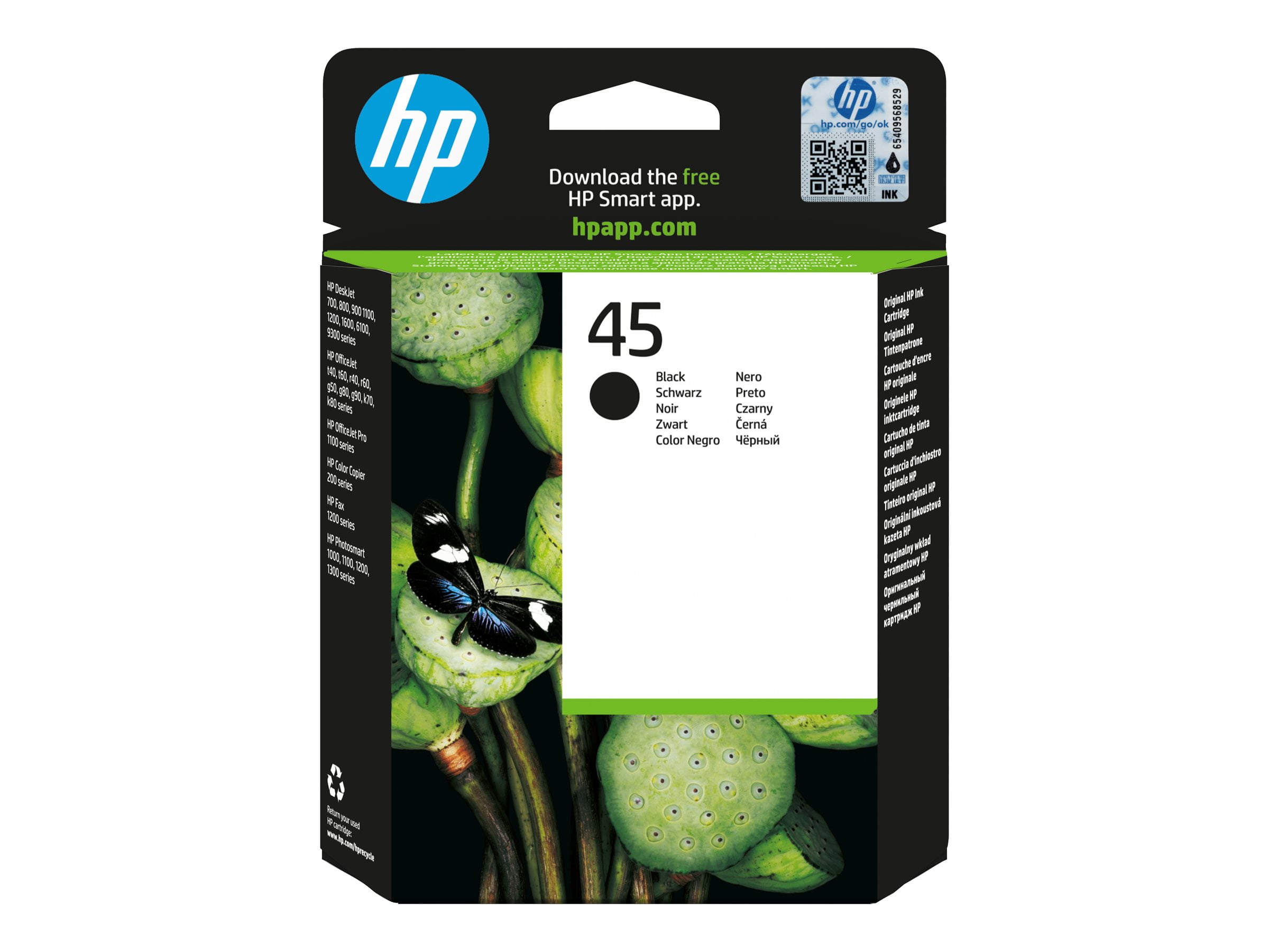 HP 45 Large - 42 ml - Large - black - original - ink cartridge - for ...