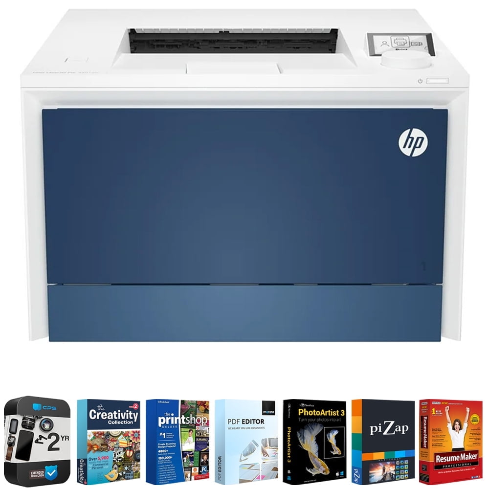 HP 4RA85F#BGJ LaserJet Pro Laser Color Printer Bundle with Tech Smart USA Printer Essentials ...