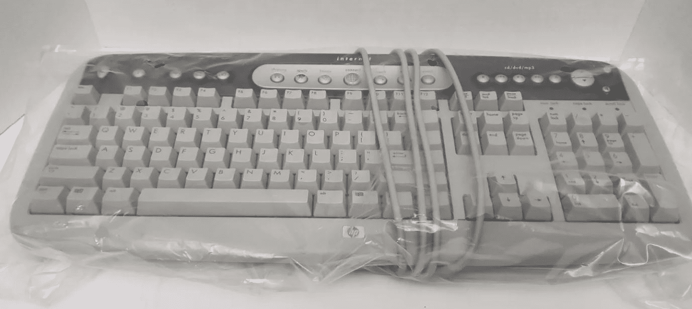 HP 5185-1596 Wired PS/2 Keyboard w/ Internet & cd/dvd controls ...