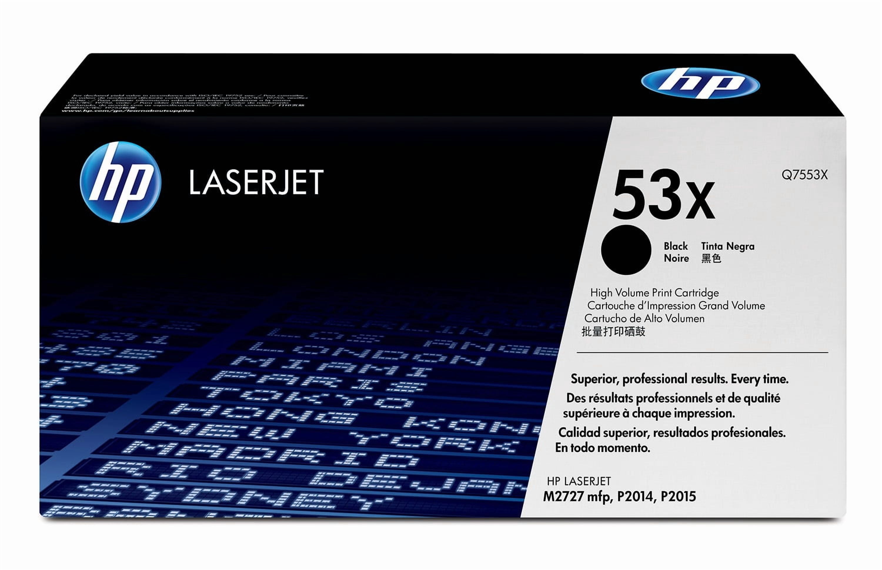 HP, LaserJet Toner Cartridge, Q7553X High Yield Black, 7,000 Pages ...
