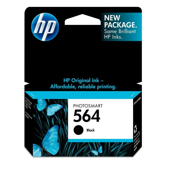 HP 564 Black Original Ink Cartridge, ~250 pages, CB316WN#140 - Walmart.com