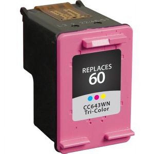 HP 60 CC643WN#140 TRI-COLOR INK 165 YIELD 60 TRICOLOR INK CARTRIDGE ...
