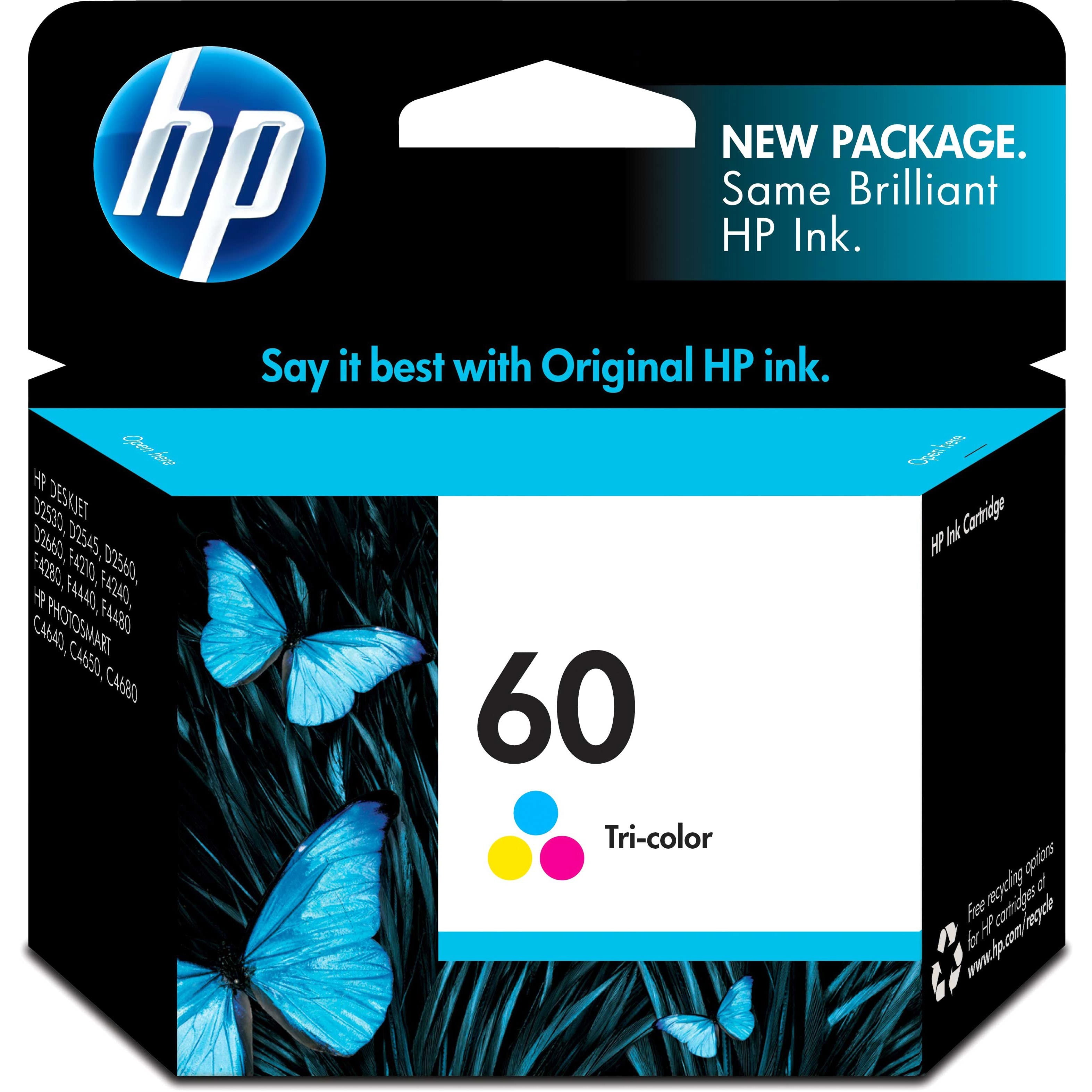 HP 60 Original Tri-color Inkjet Ink Cartridge Pack - Reliable, Sharp ...