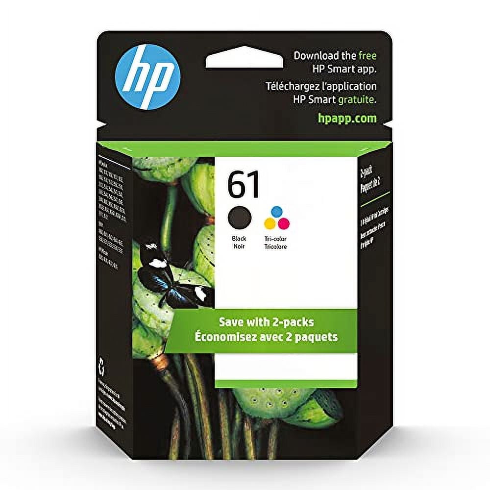 HP 61 Black/Tri-color Ink (2 Pack) | Works with DeskJet 1000, 1010 ...