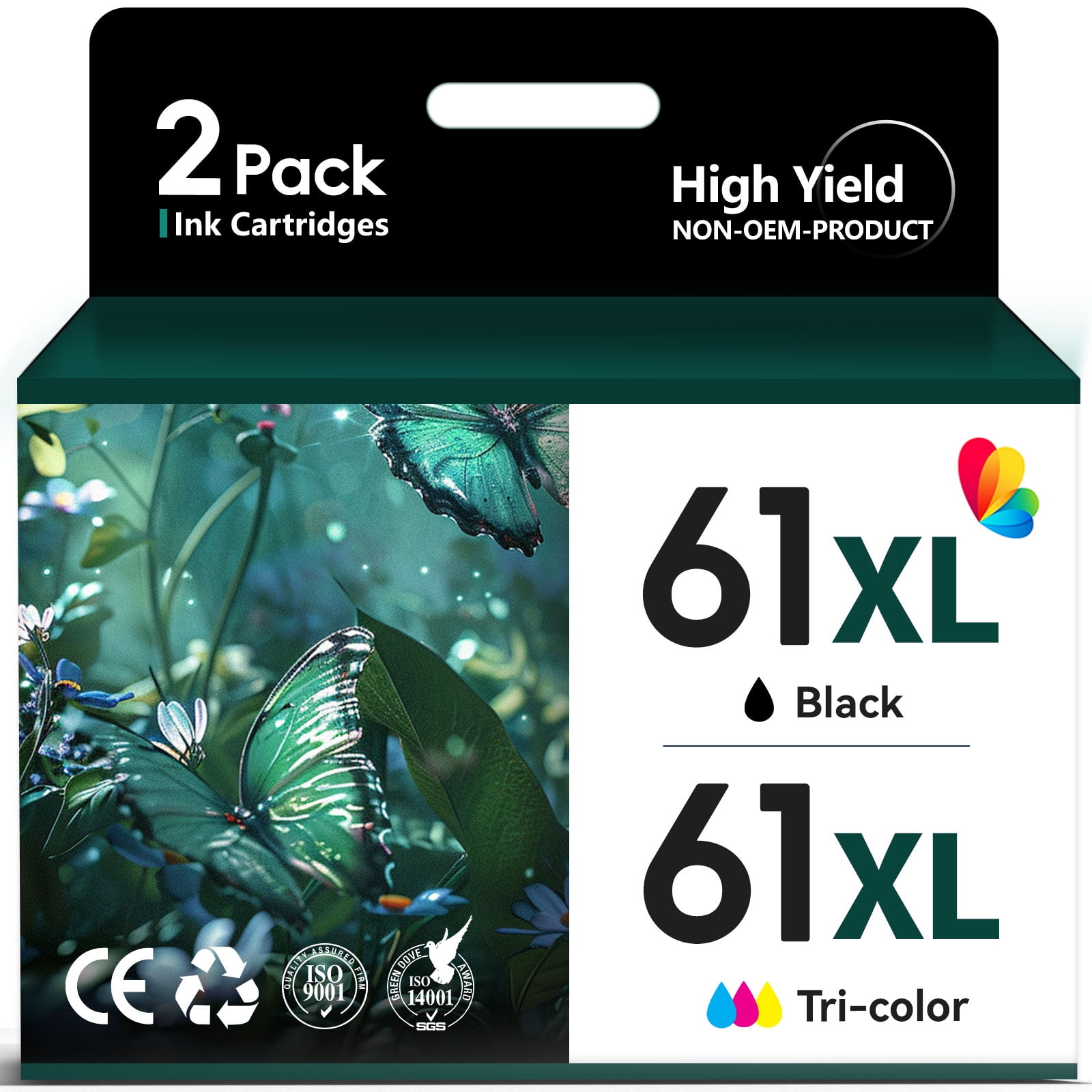 HP 61 Tri-color Ink Works with DeskJet 1000, 1010, 1050, 1510, 2050 ...