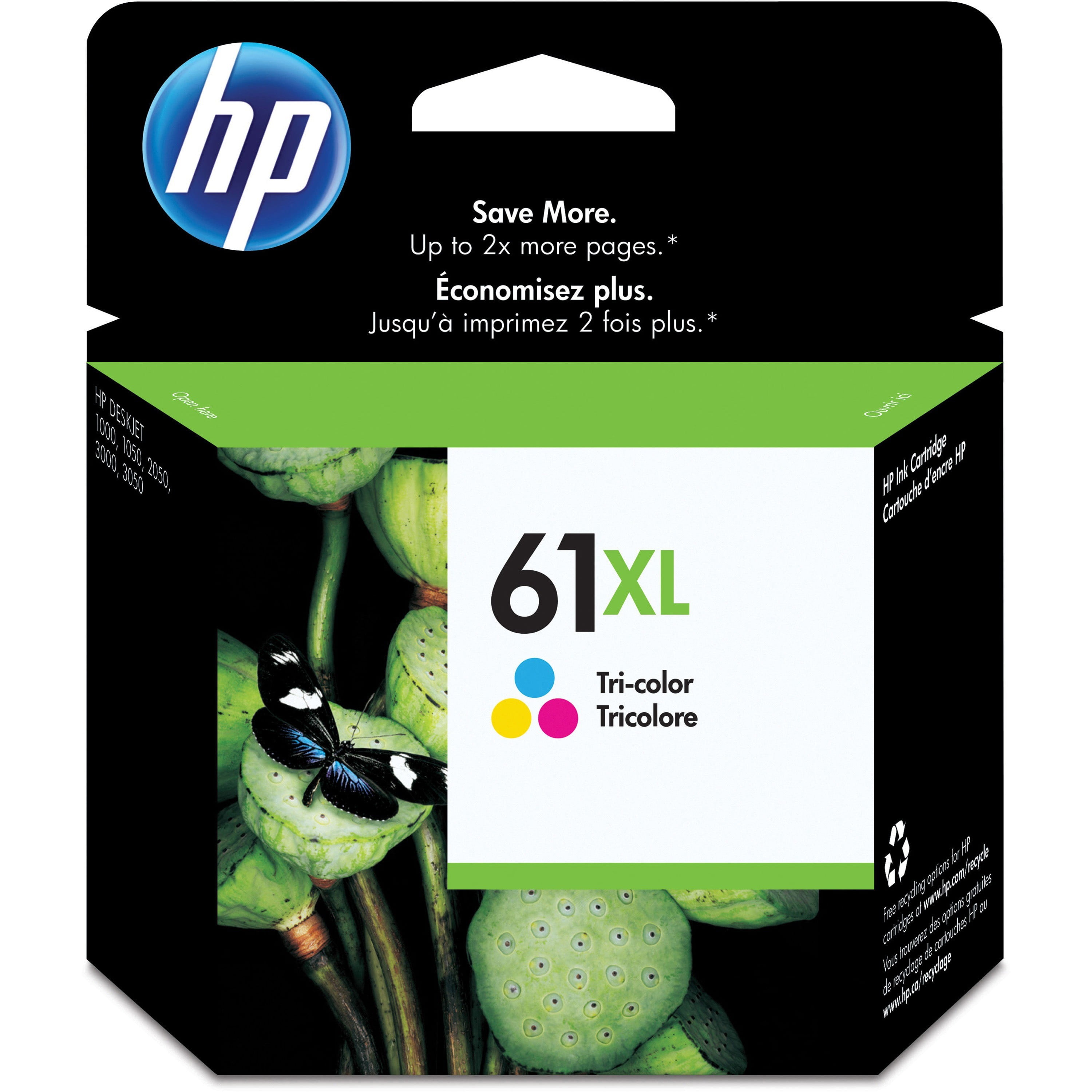HP 61 Tri-color Original Ink Cartridge (CH562WN) - Walmart.com