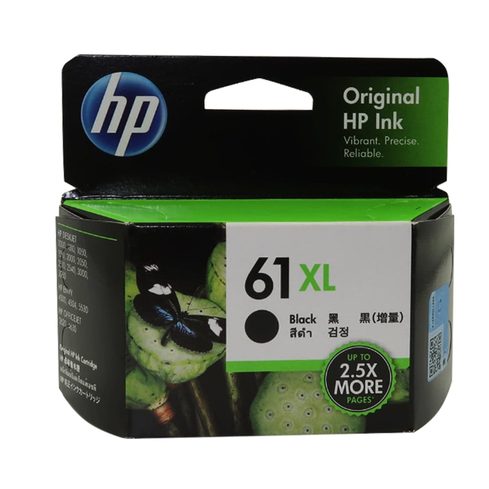 HP 61XL High Yield Black Ink Cartridge CH563WA with Dual-drop ...