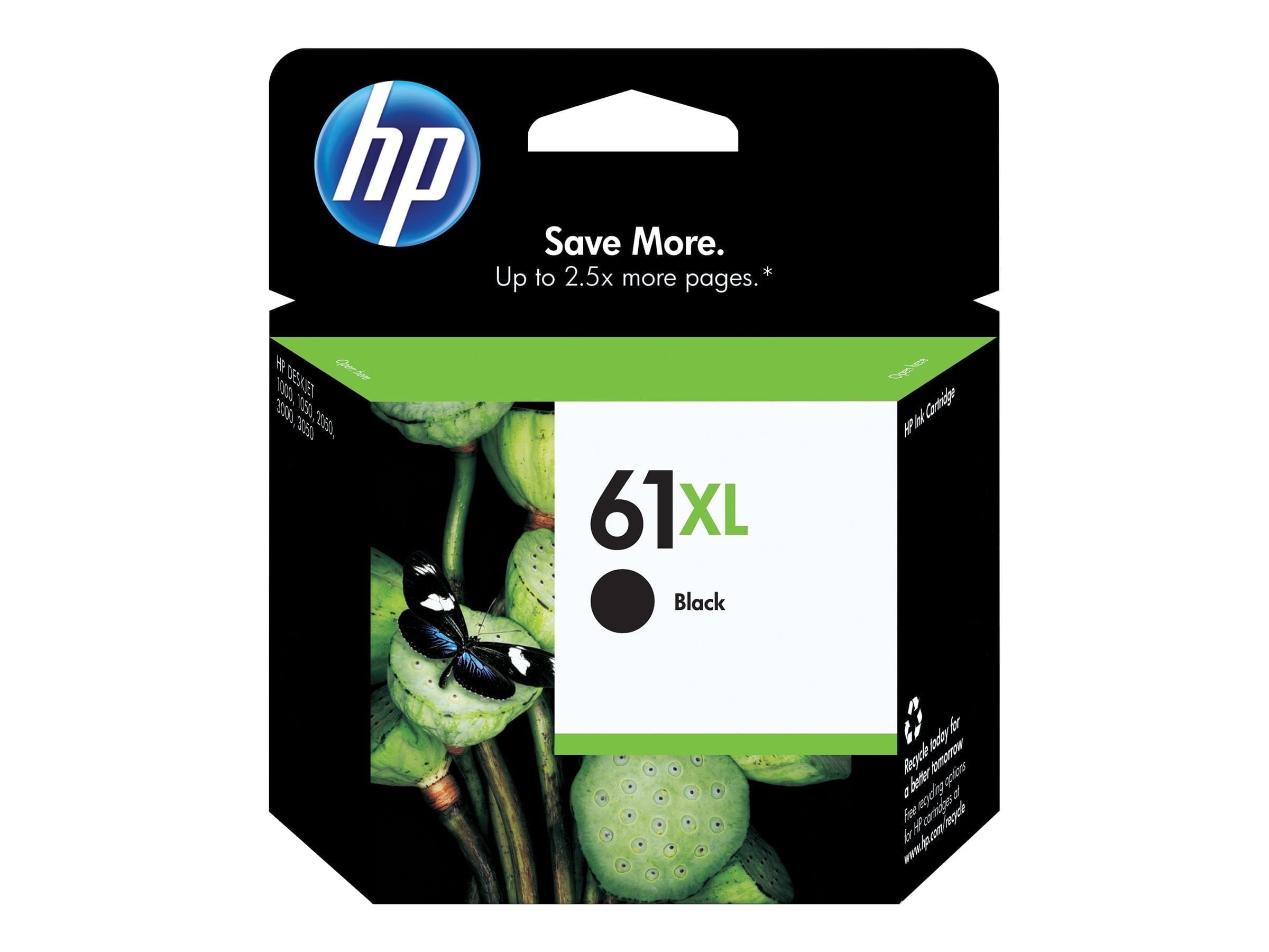 HP 61XL Original Ink Cartridge, High Yield Black, 480 Pages, For ...