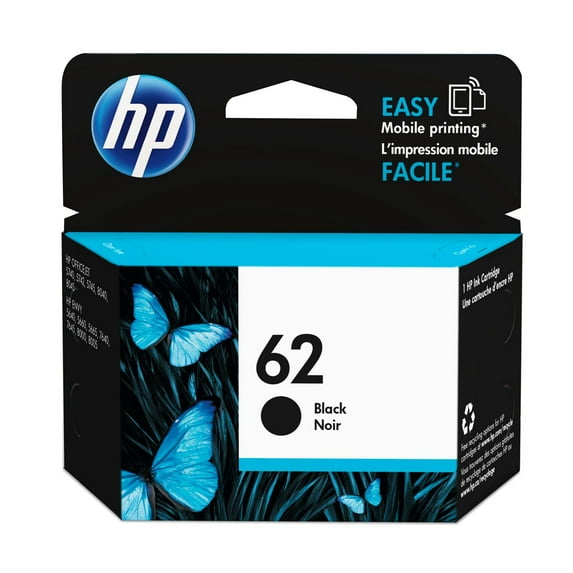 HP 62 Black Original Ink Cartridge, ~200 pages, C2P04AN#140, Eco ...