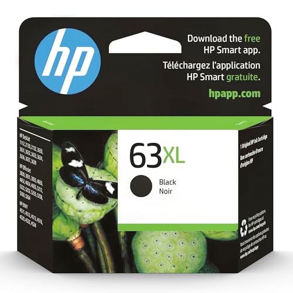 HP 63XL Black High-yield Ink Cartridge | Works with HP DeskJet 1112 ...