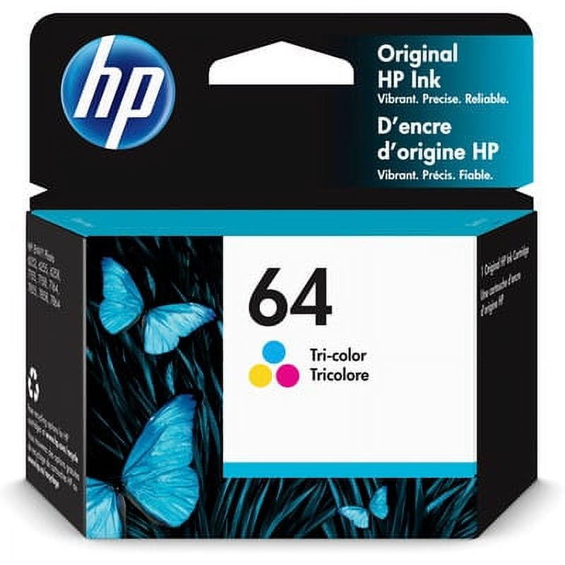 HP 64 Tri-color Original Ink Cartridge, ~165 pages, N9J89AN#140 ...