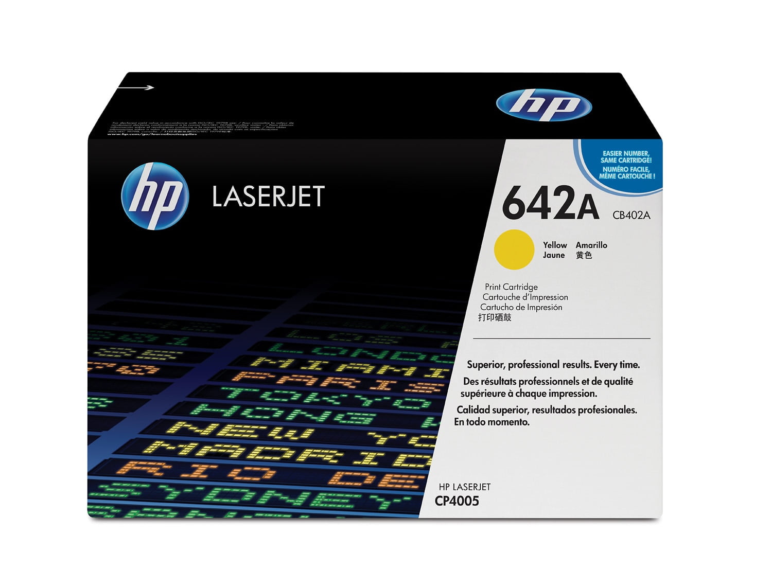 HP 642A Yellow Original LaserJet Toner Cartridge, ~7,500 pages, CB402A ...