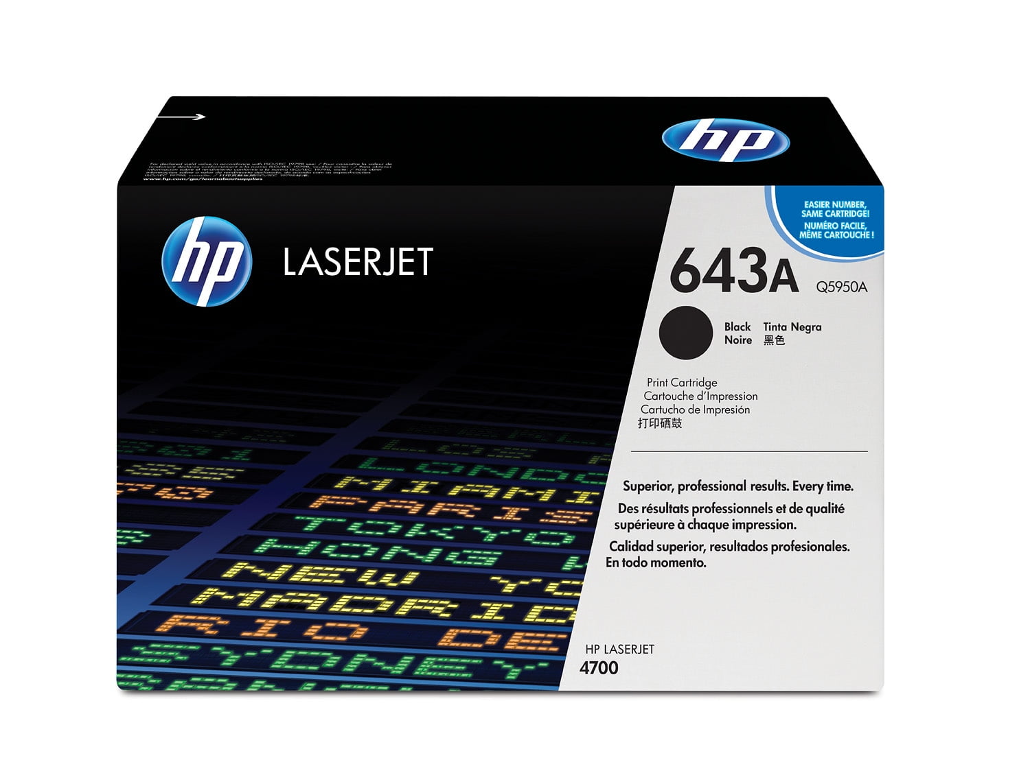 HP 643A Original LaserJet Black Toner Cartridge, ~11,000 pages ...