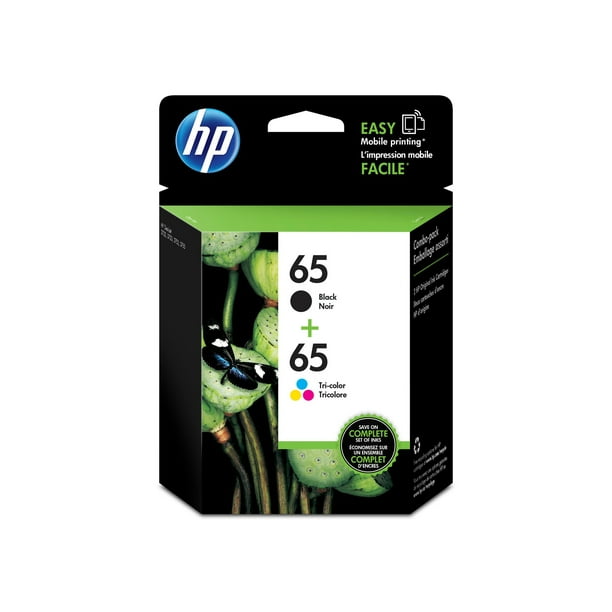 HP 65 Black/Tricolor Ink Cartridges (T0A36AN#140), Pack Of 2 - Walmart ...