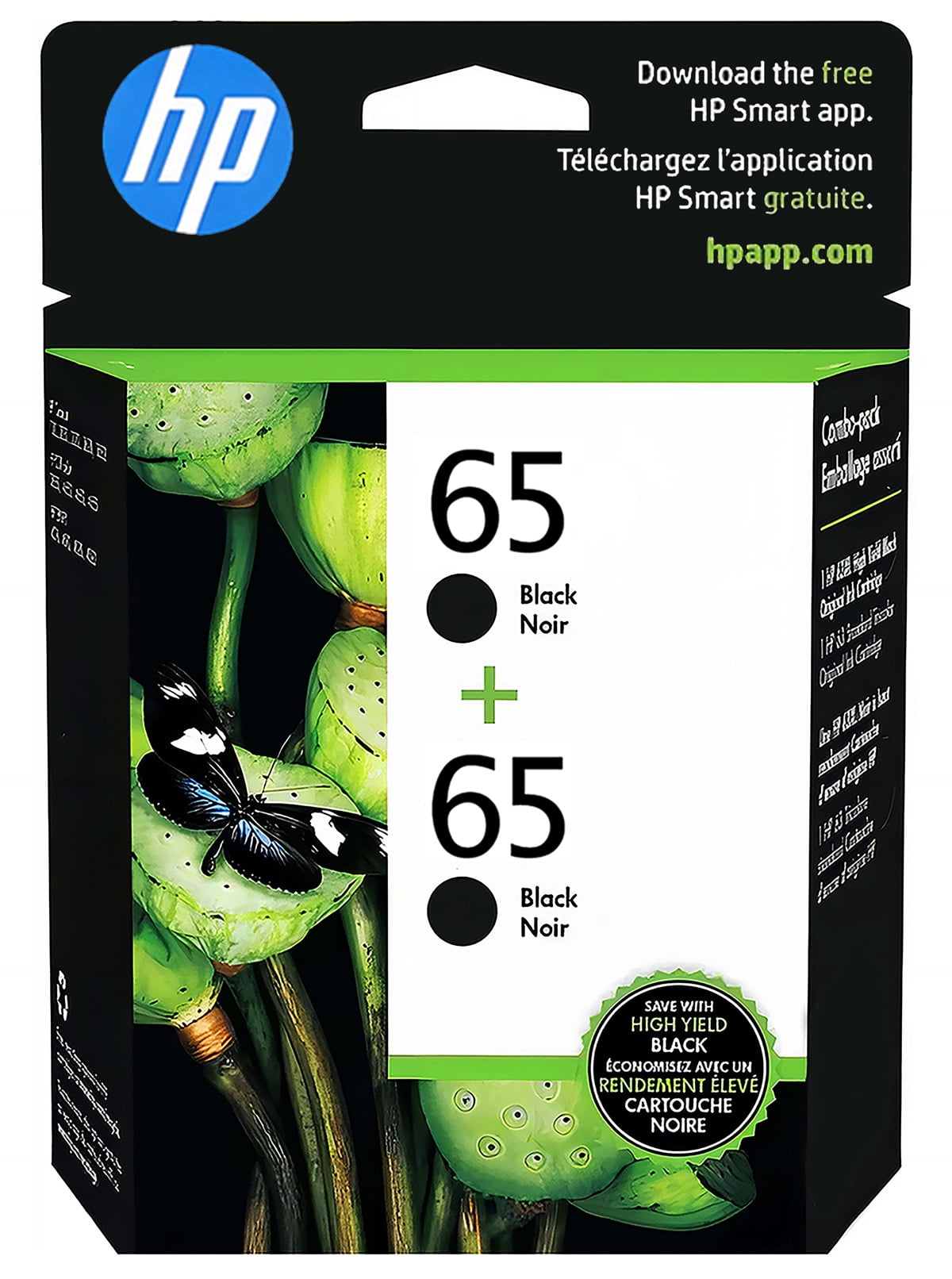 65 Ink Cartridges for HP 65 Black Ink Cartridge, 2 Black - Walmart.com