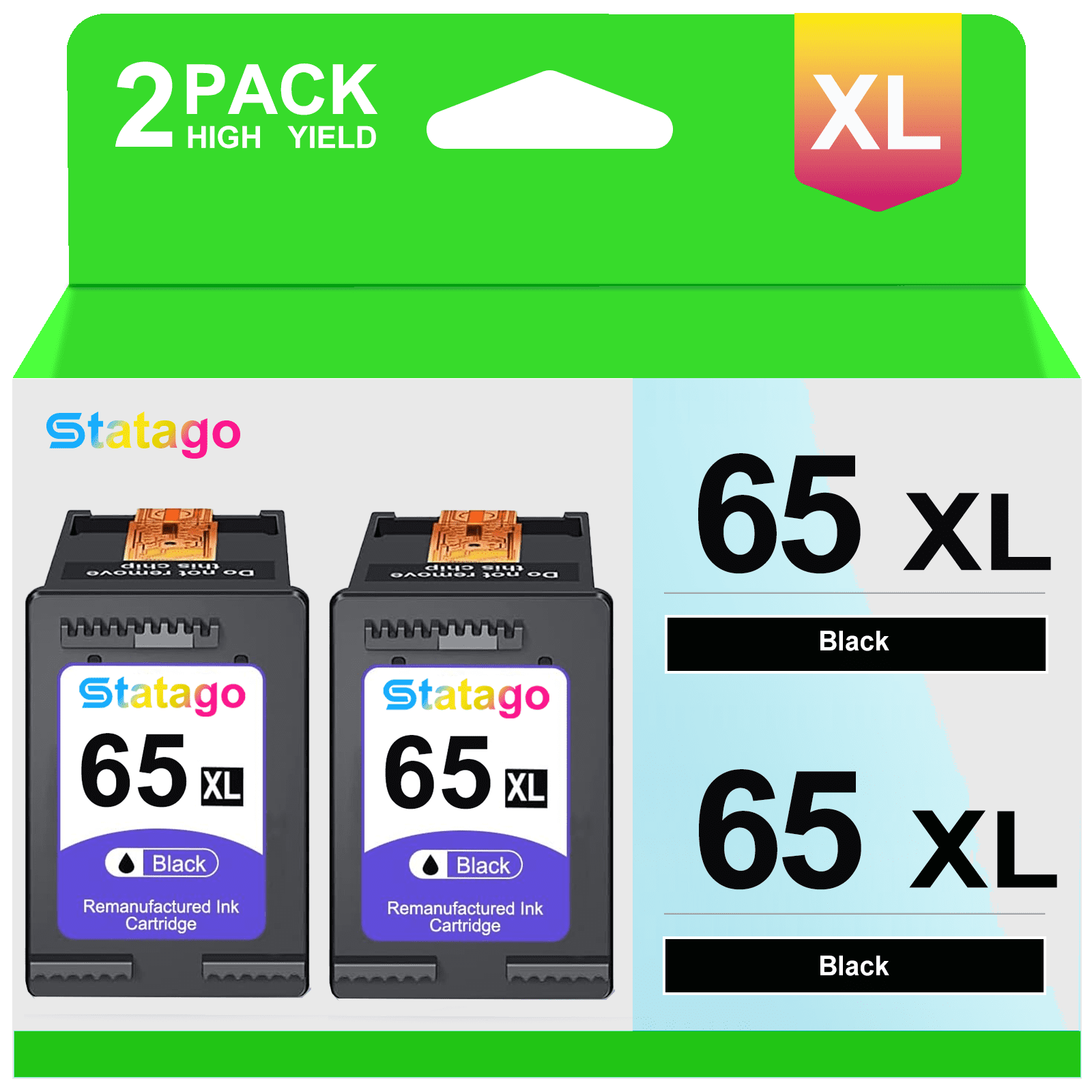 65xl Ink Cartridges for HP 65 Black Ink Cartridge, 2 Black - Walmart.com