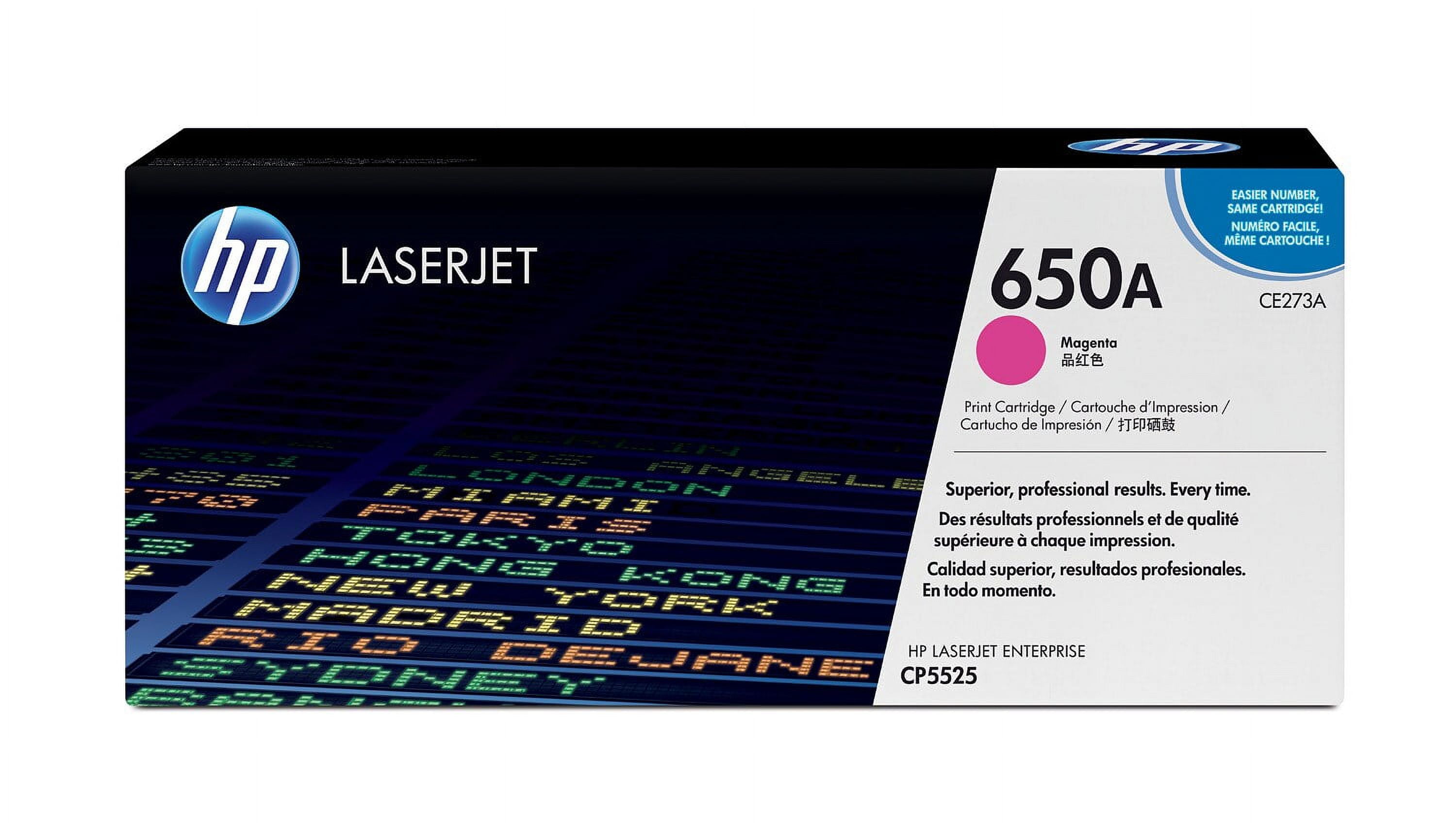 HP 650A Magenta Original LaserJet Toner Cartridge, ~15,000 pages ...