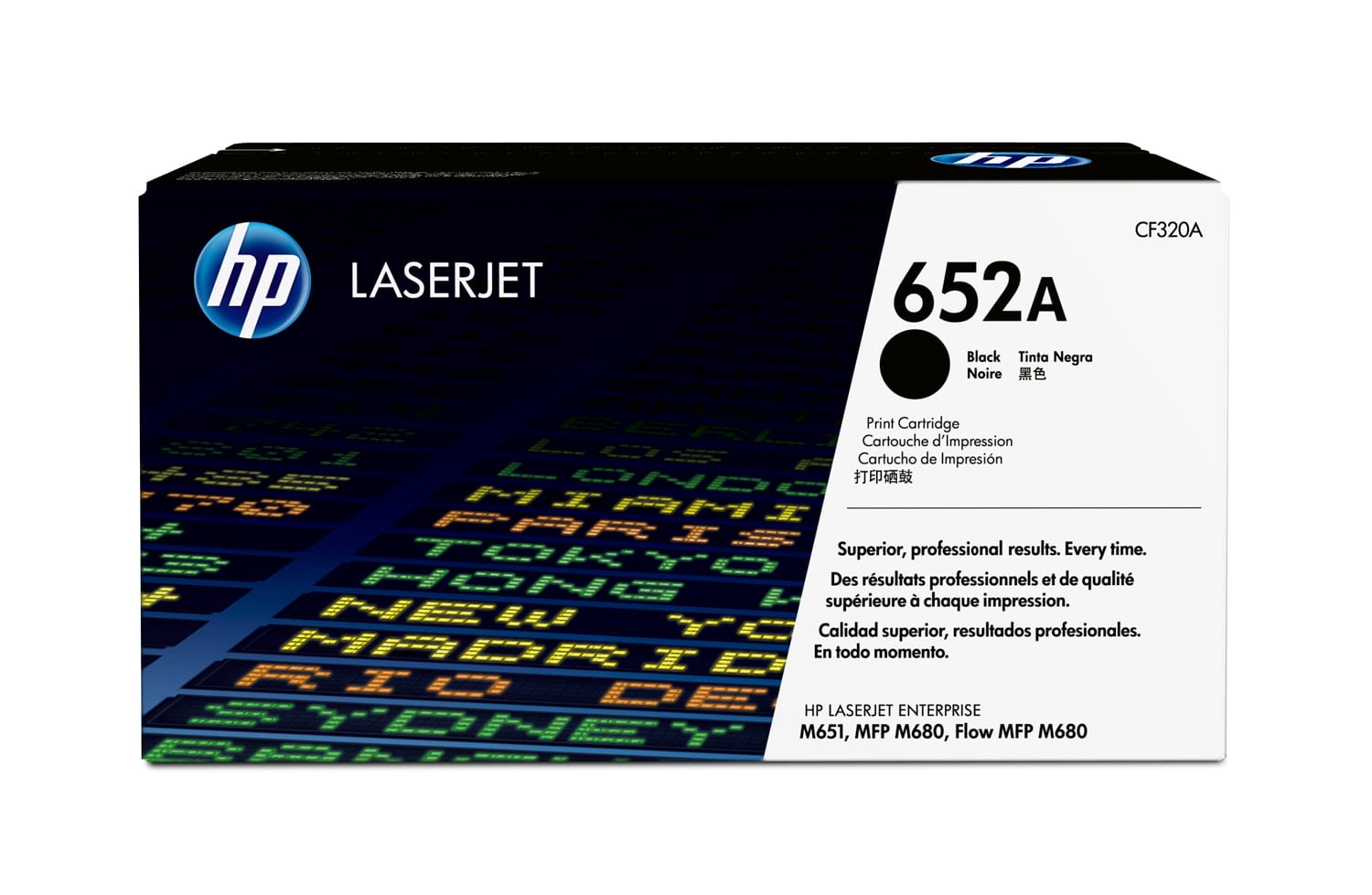 HP 652A Black Original LaserJet Toner Cartridge, ~11,500 pages, CF320A ...
