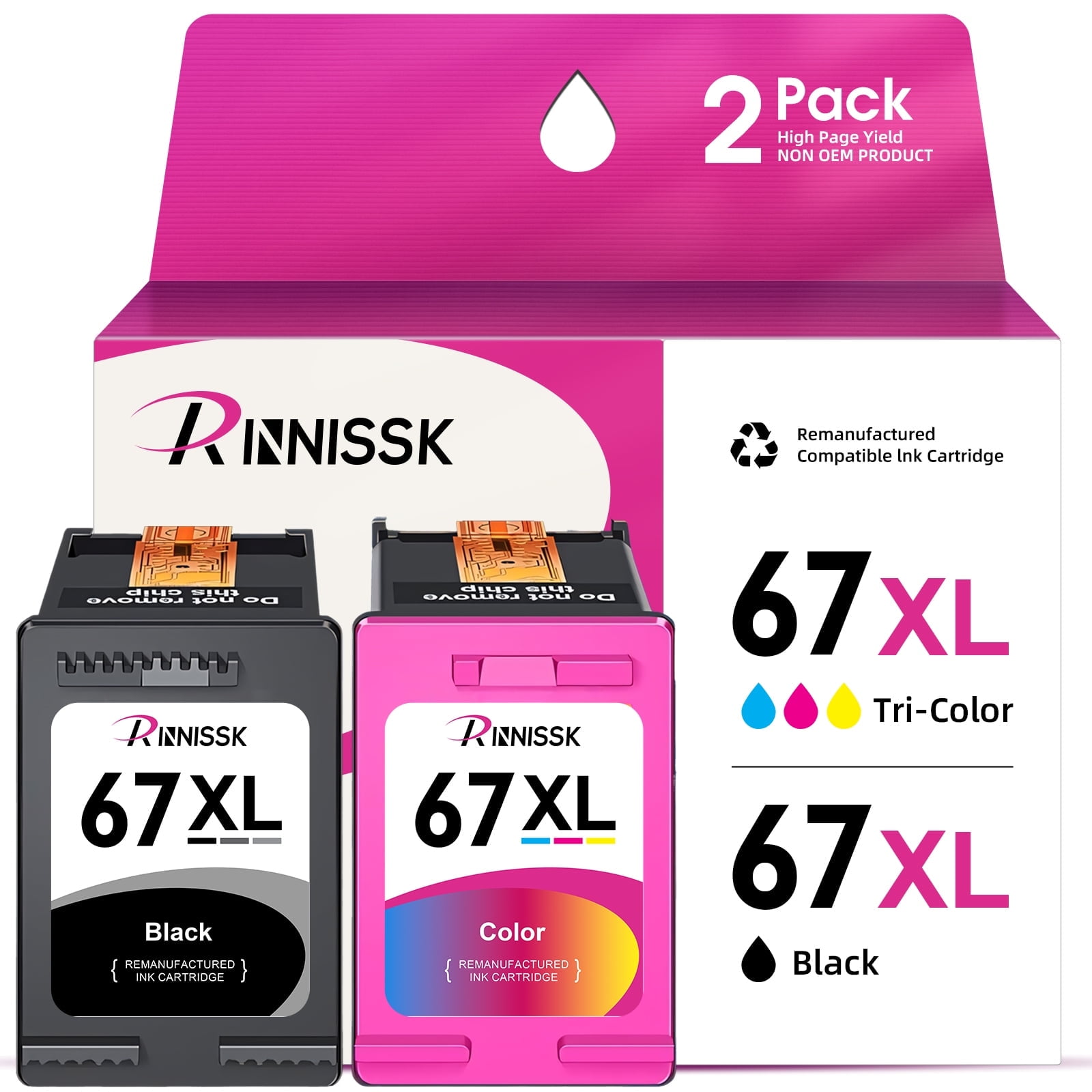 HP 67 Ink Cartridges | HP 67 Black and Tri-Color Ink Cartridges Combo ...