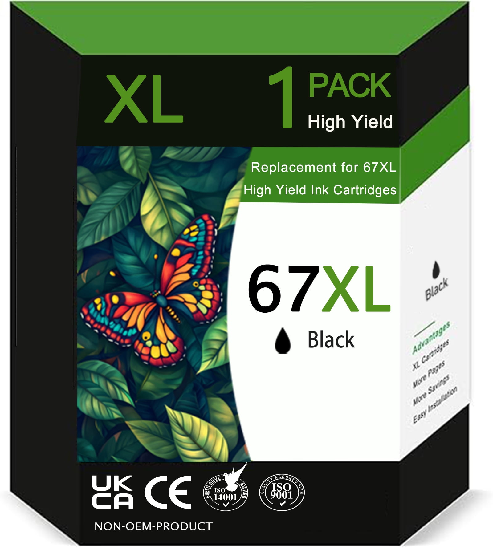HP 67XL Black Ink Cartridge 1 Pack - Original, High Yield (650 Pages) for HP DeskJet & ENVY ...