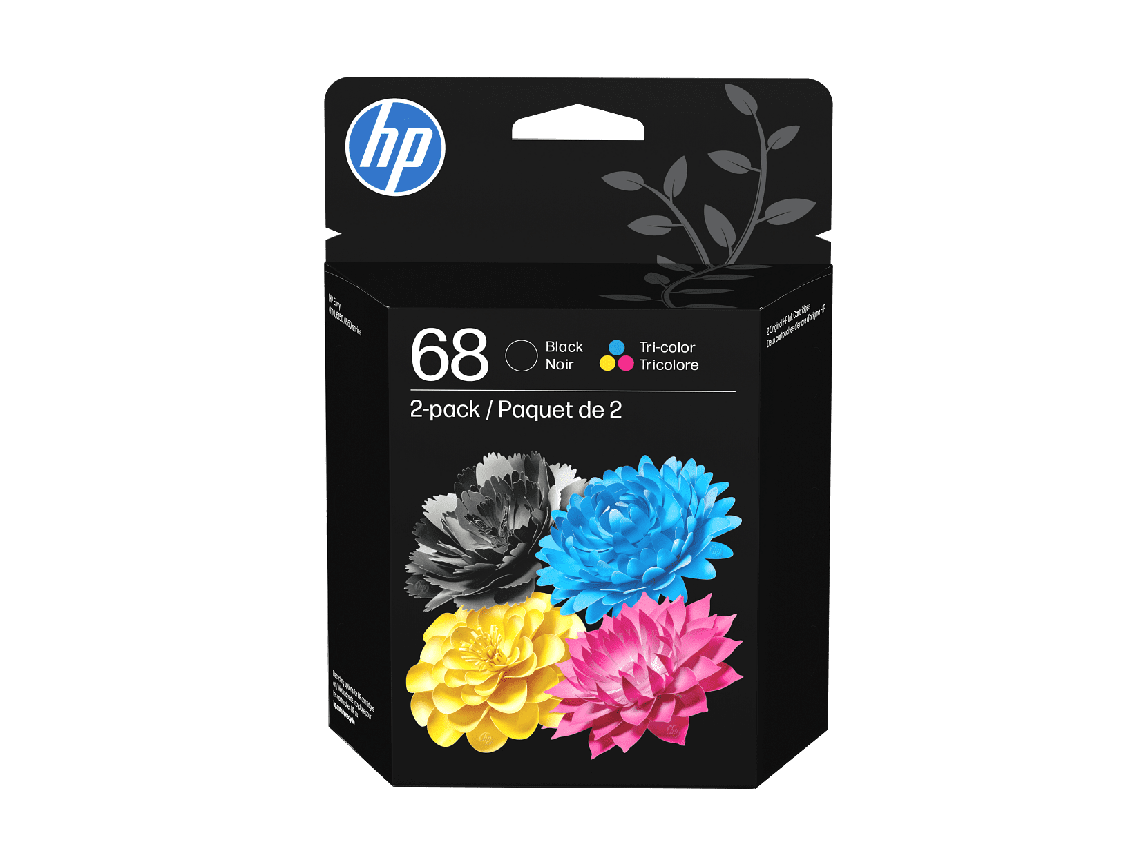 HP 68 2-Pack Black/Tri-color Original Ink Cartridge Combo, 6L6S2TN ...