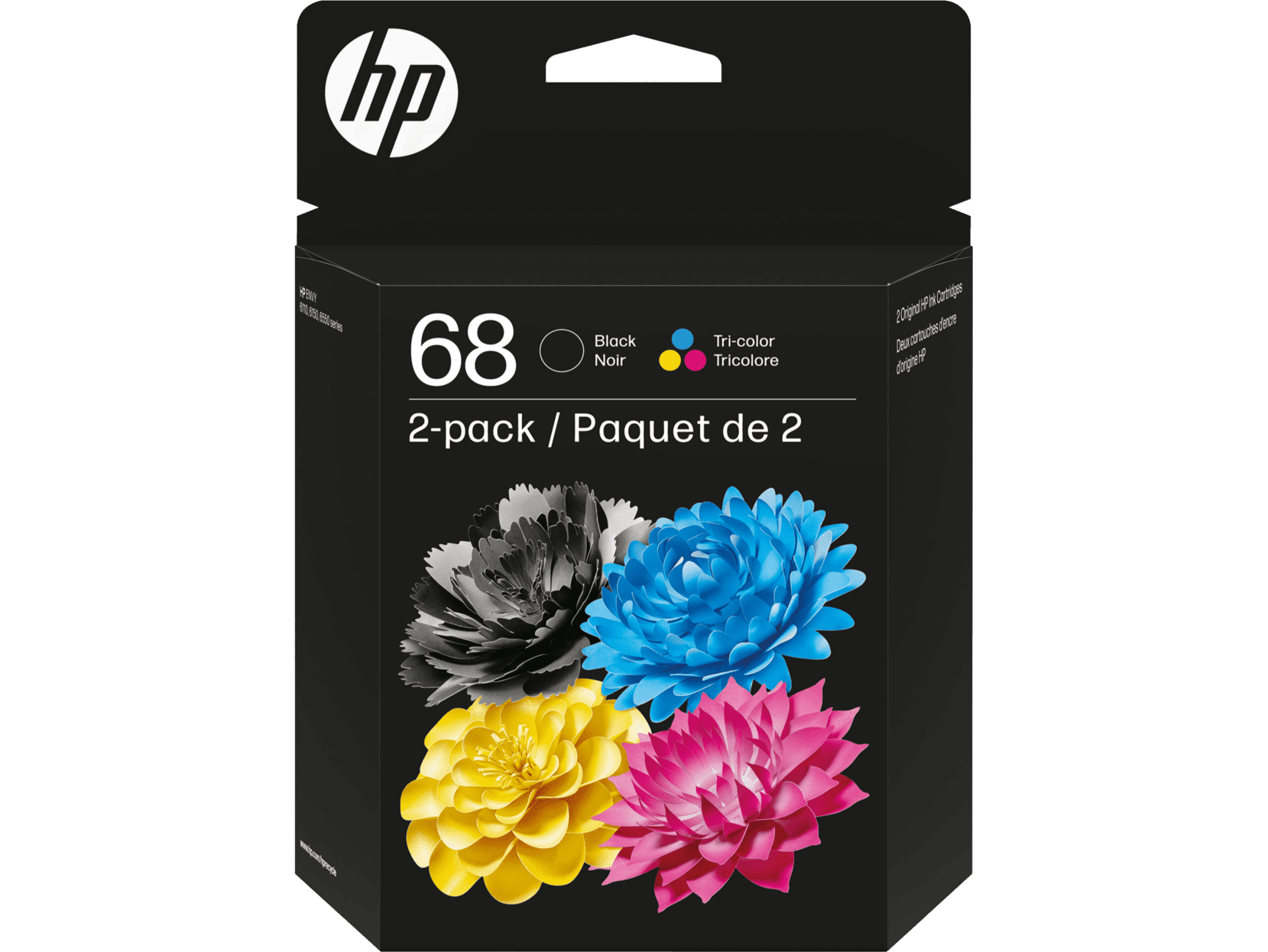 HP 68 Black & Tri-Color Ink Cartridges (2-pack), (6L6S2TN) - Walmart.com