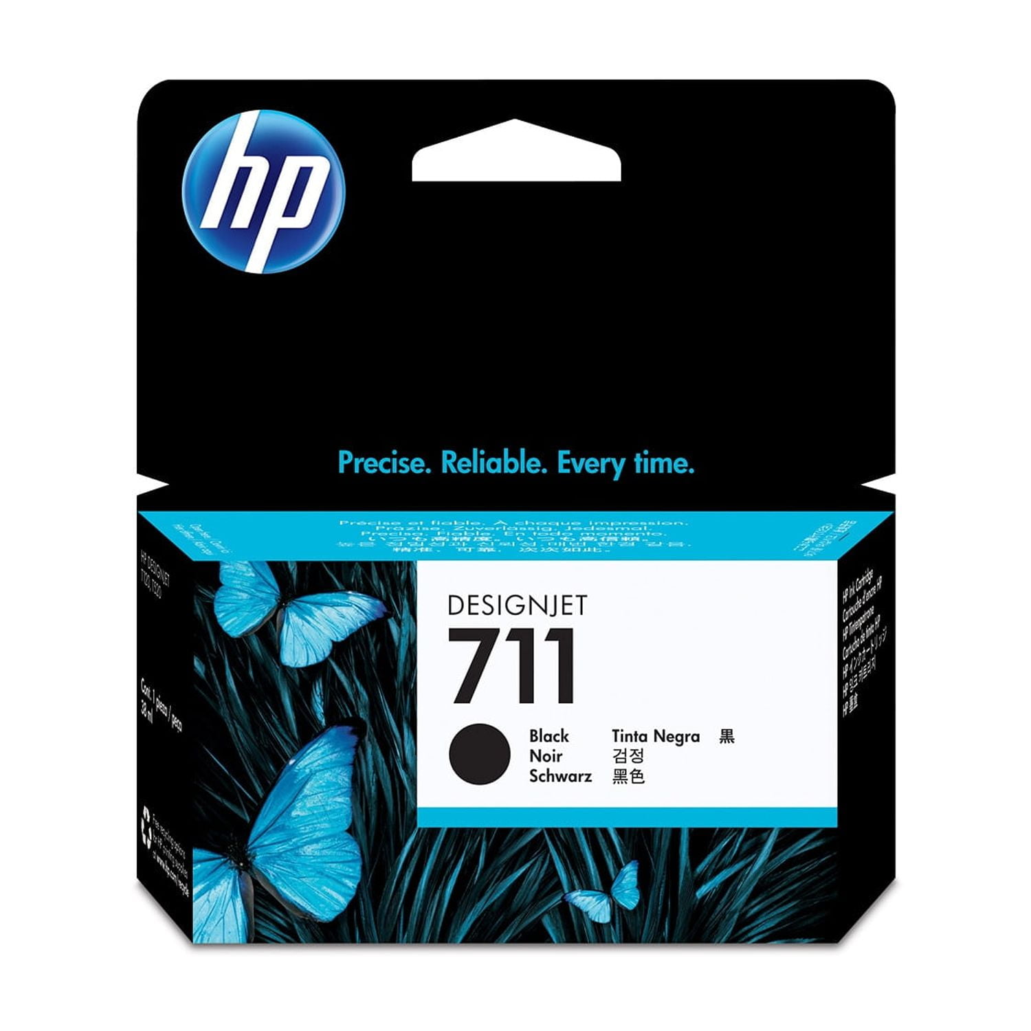 HP 711 Black DesignJet Ink Cartridge 38-ml, Consistent Printing Results ...