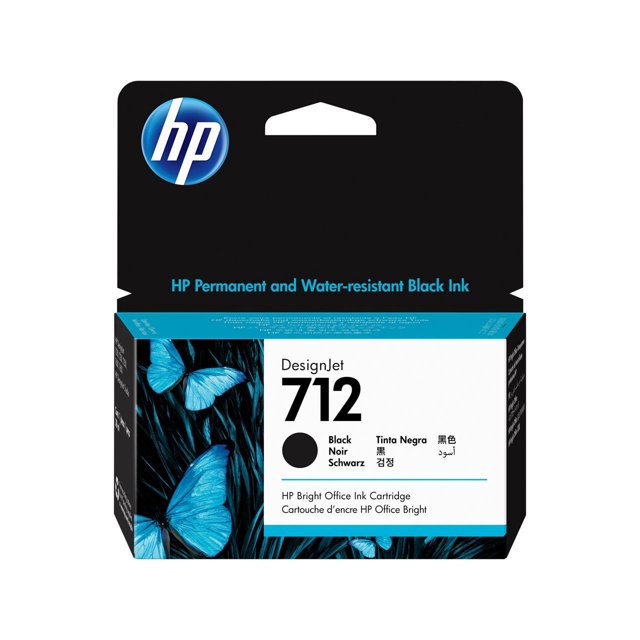 HP 712 38ml Black DesignJet Ink Cartridge, 3ED70A - Walmart.com