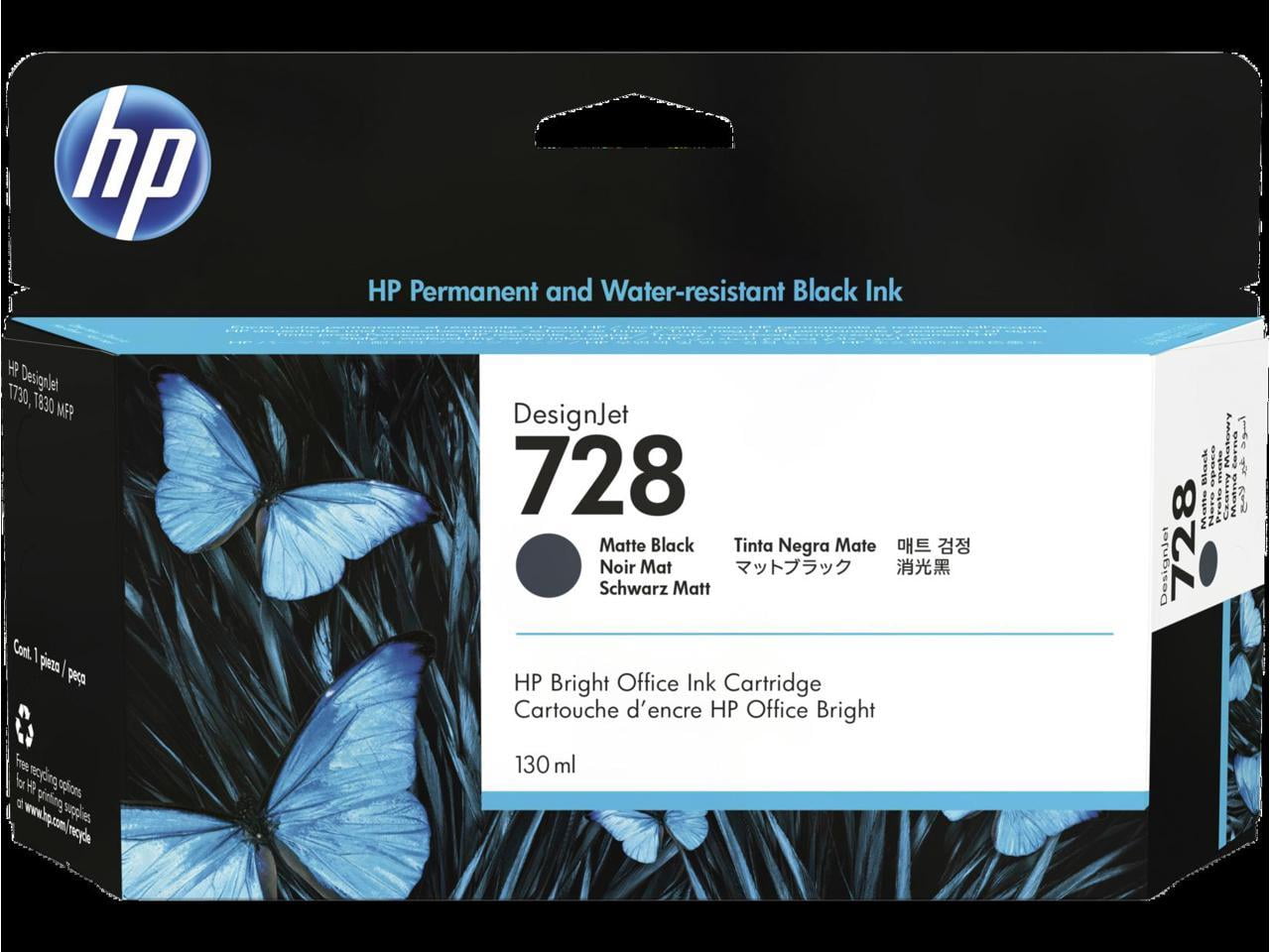 HP 728 130-ml Matte Black DesignJet Ink Cartridge, 3WX25A - Walmart.com